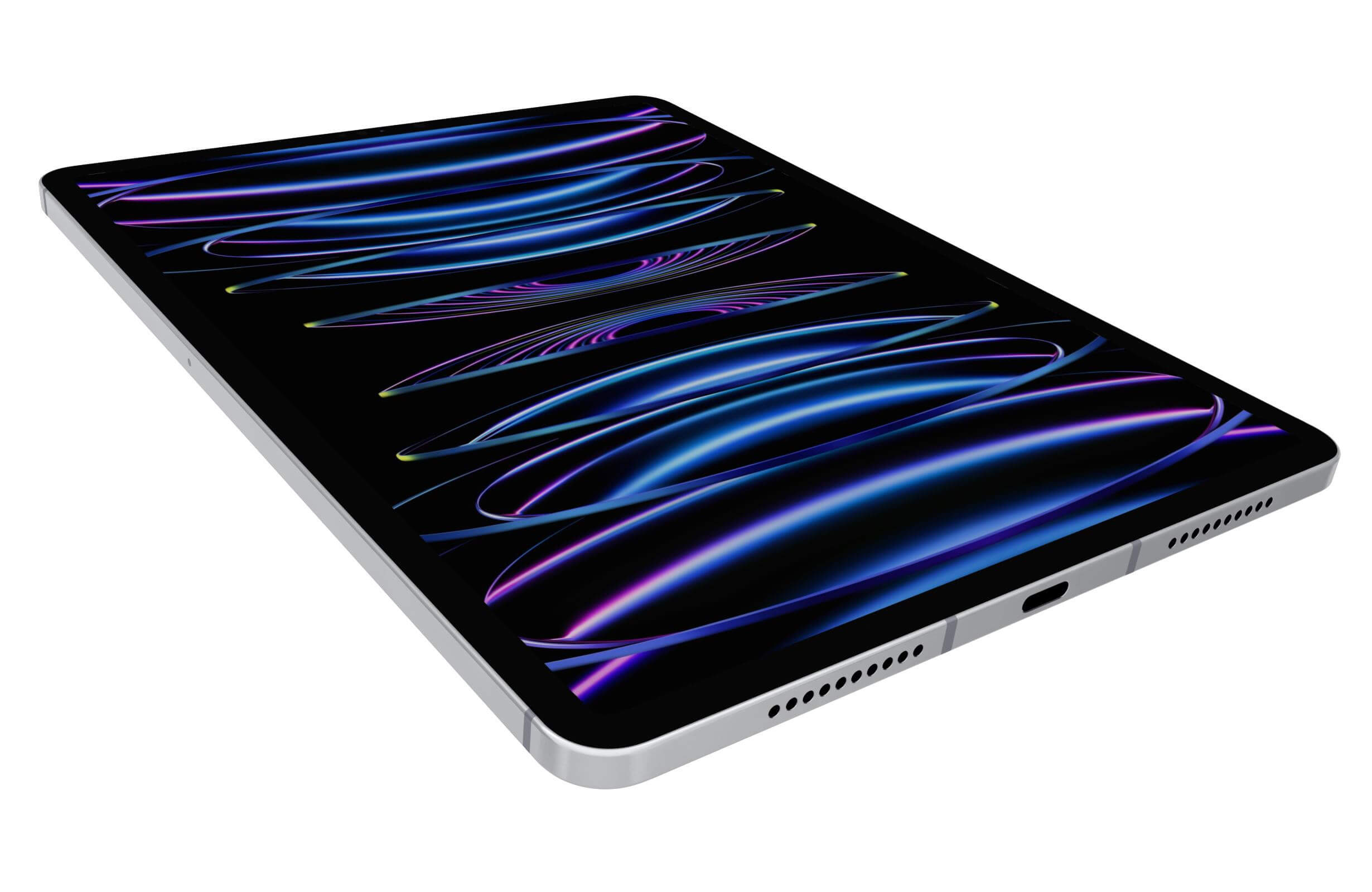 Apple IPad Pro 2022 4th Gen Silver - 3D Model by Rever_Art