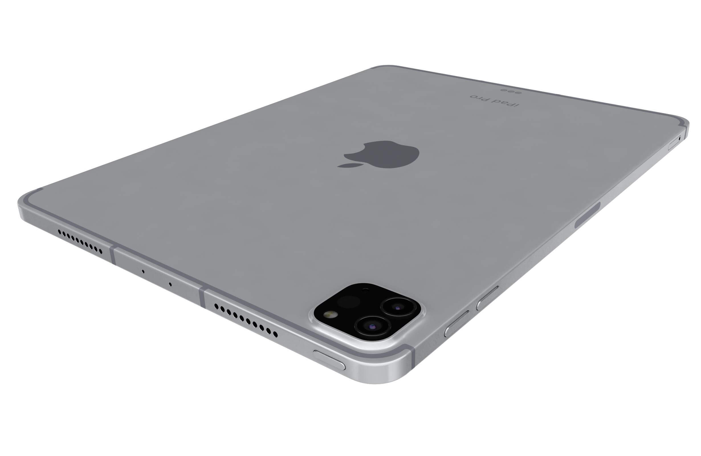 Apple IPad Pro 2022 4th Gen Silver - 3D Model by Rever_Art