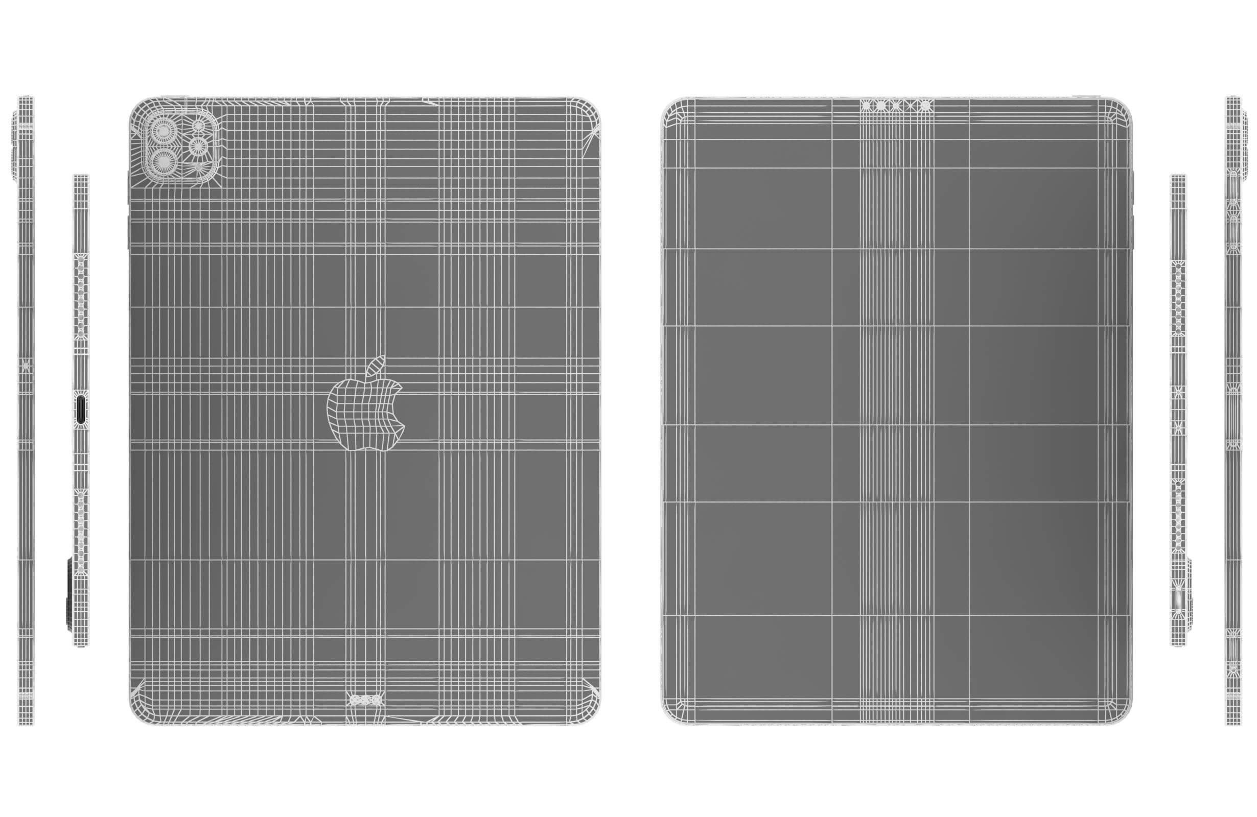 Apple IPad Pro 2022 4th Gen Silver - 3D Model by Rever_Art