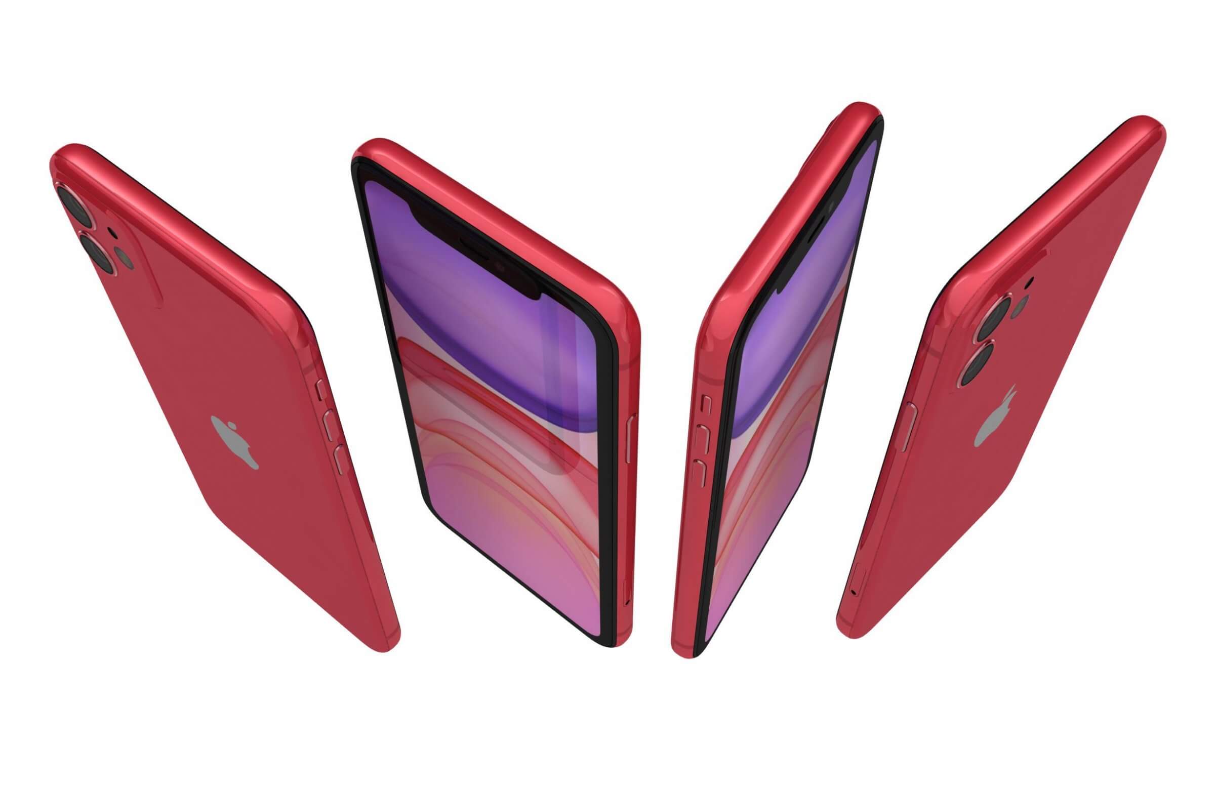 Apple iPhone 11 Red - 3D Model by Rever_Art