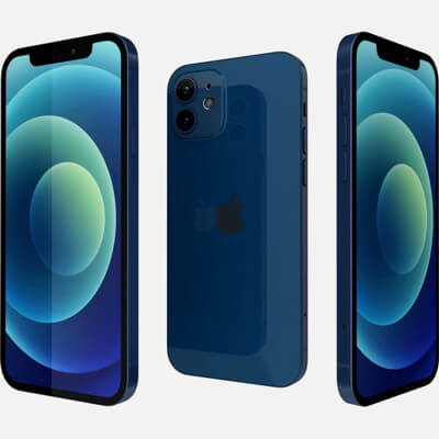 Apple iPhone 12 Blue - 3D Model by Rever_Art