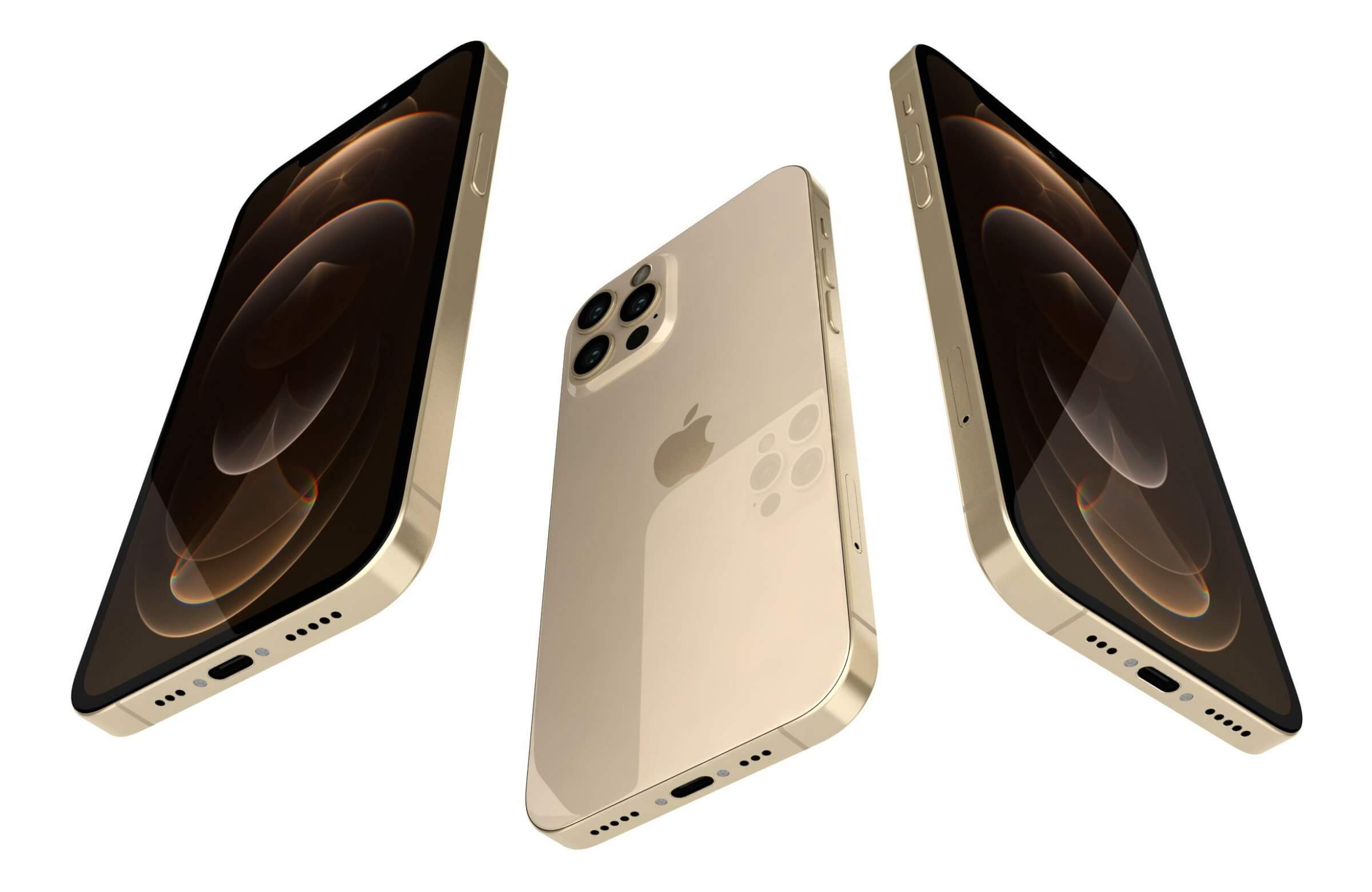 Apple iPhone 12 Pro Gold - 3D Model by Rever_Art