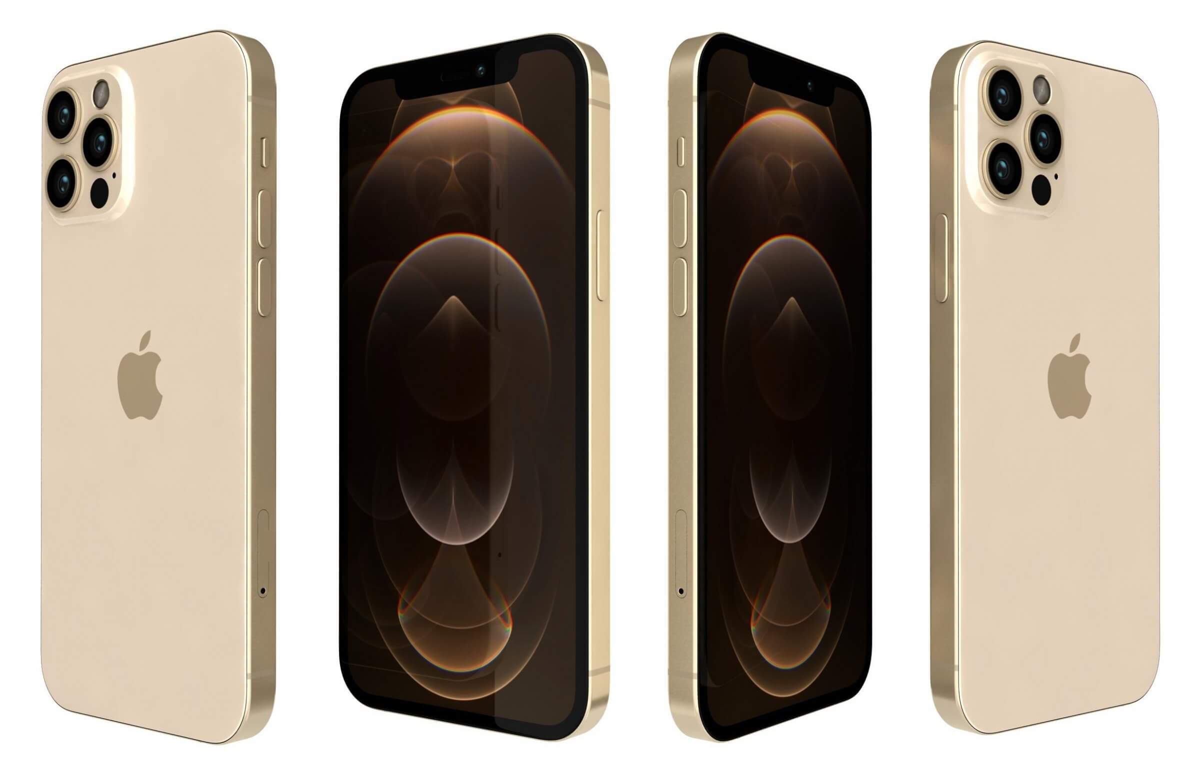 Apple iPhone 12 Pro Gold - 3D Model by Rever_Art