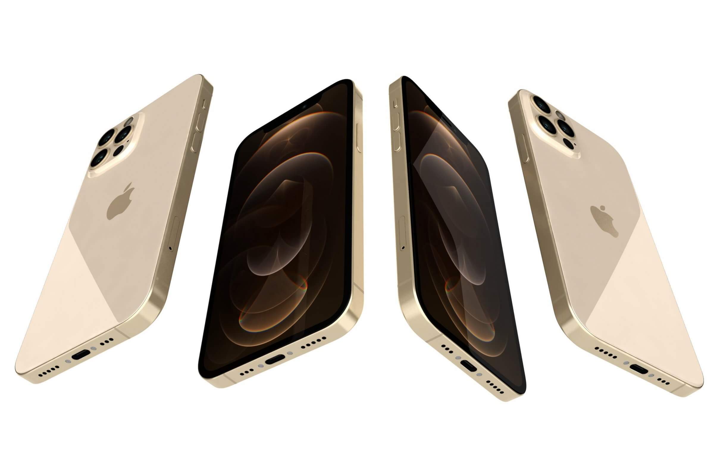 Apple iPhone 12 Pro Gold - 3D Model by Rever_Art