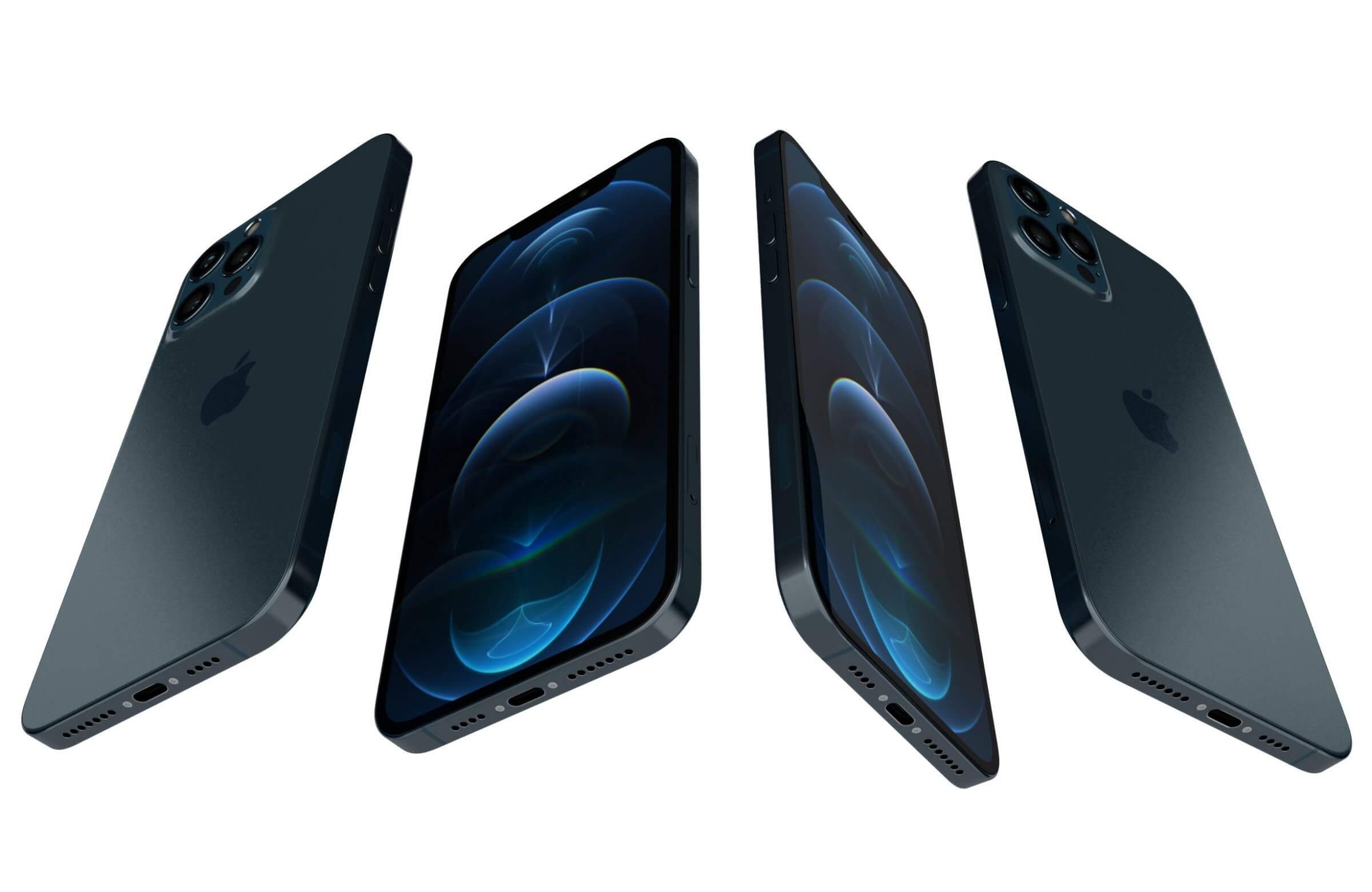 Apple iPhone 12 Pro Max Pacific Blue - 3D Model by Rever_Art