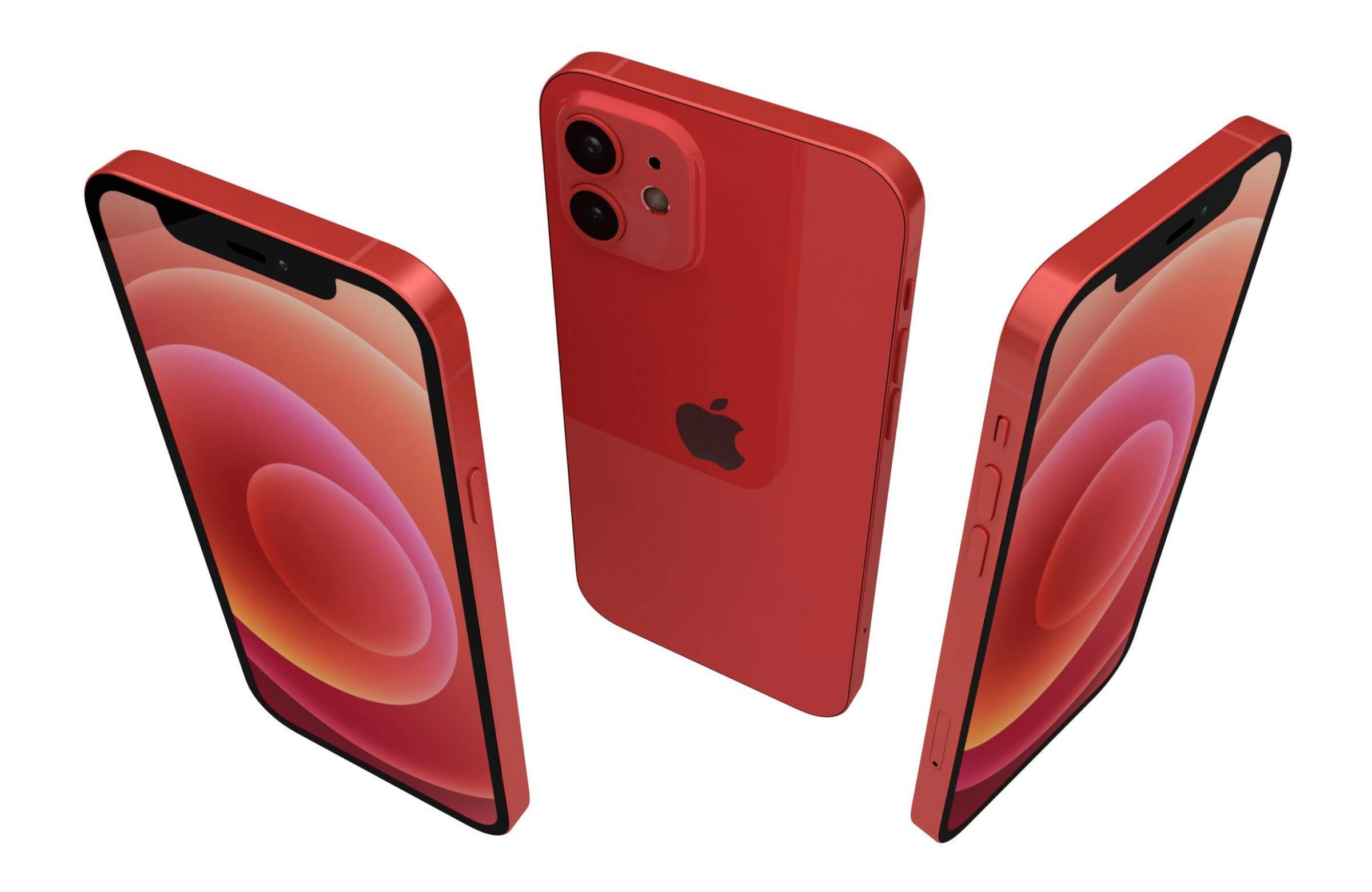 Apple iPhone 12 Red - 3D Model by Rever_Art