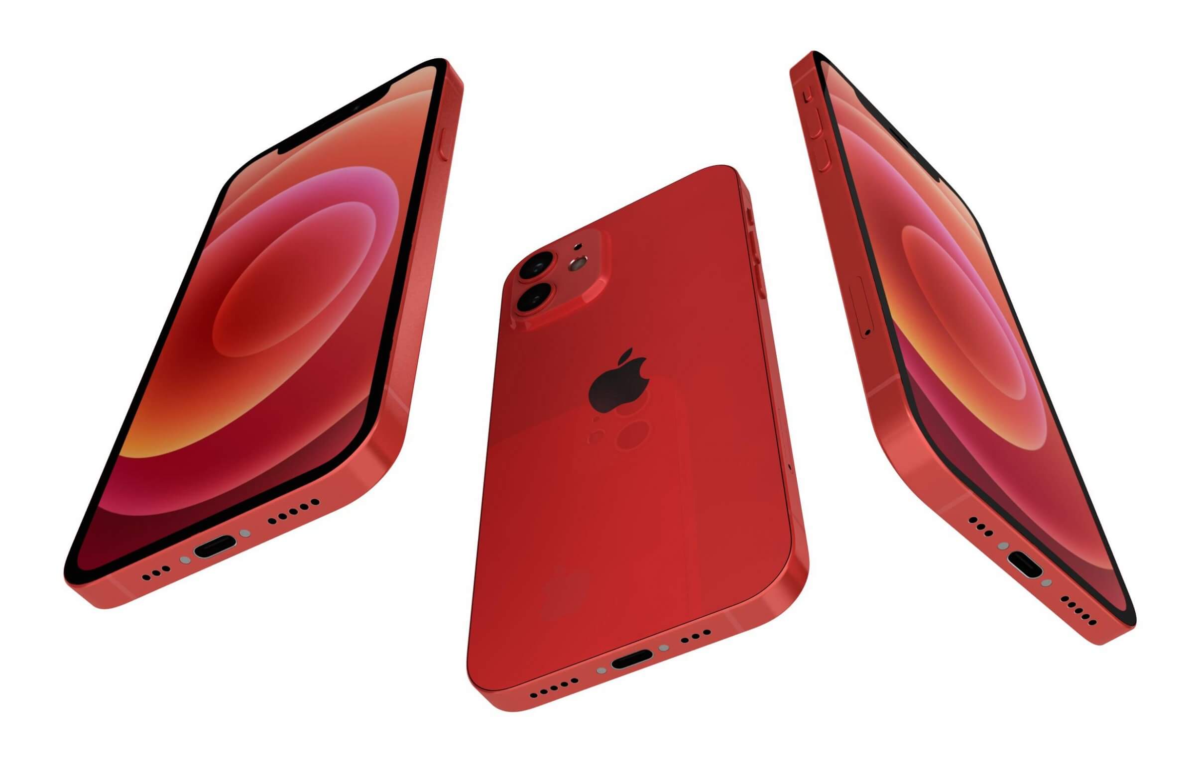 Apple iPhone 12 Red - 3D Model by Rever_Art