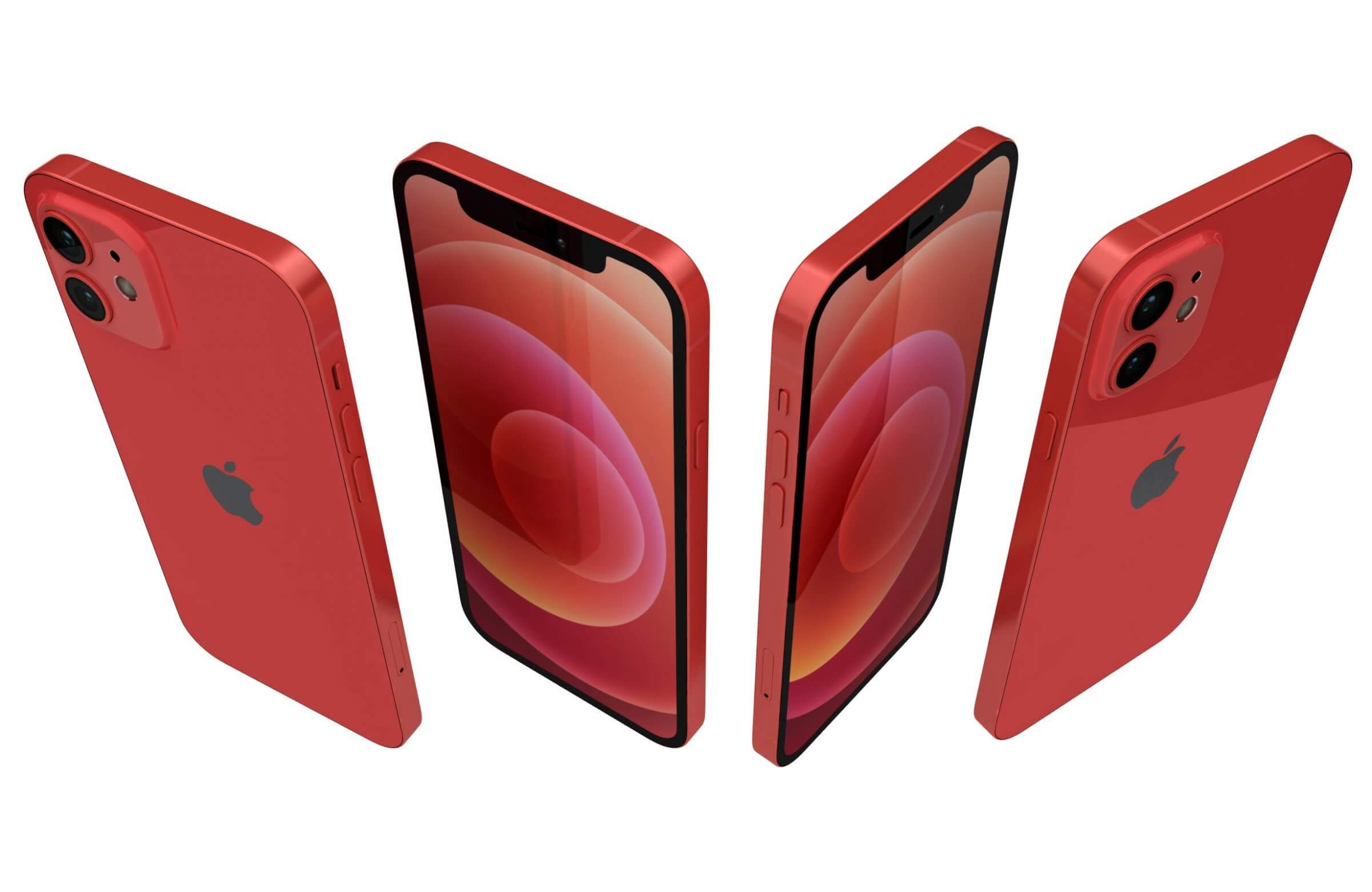 Apple iPhone 12 Red - 3D Model by Rever_Art