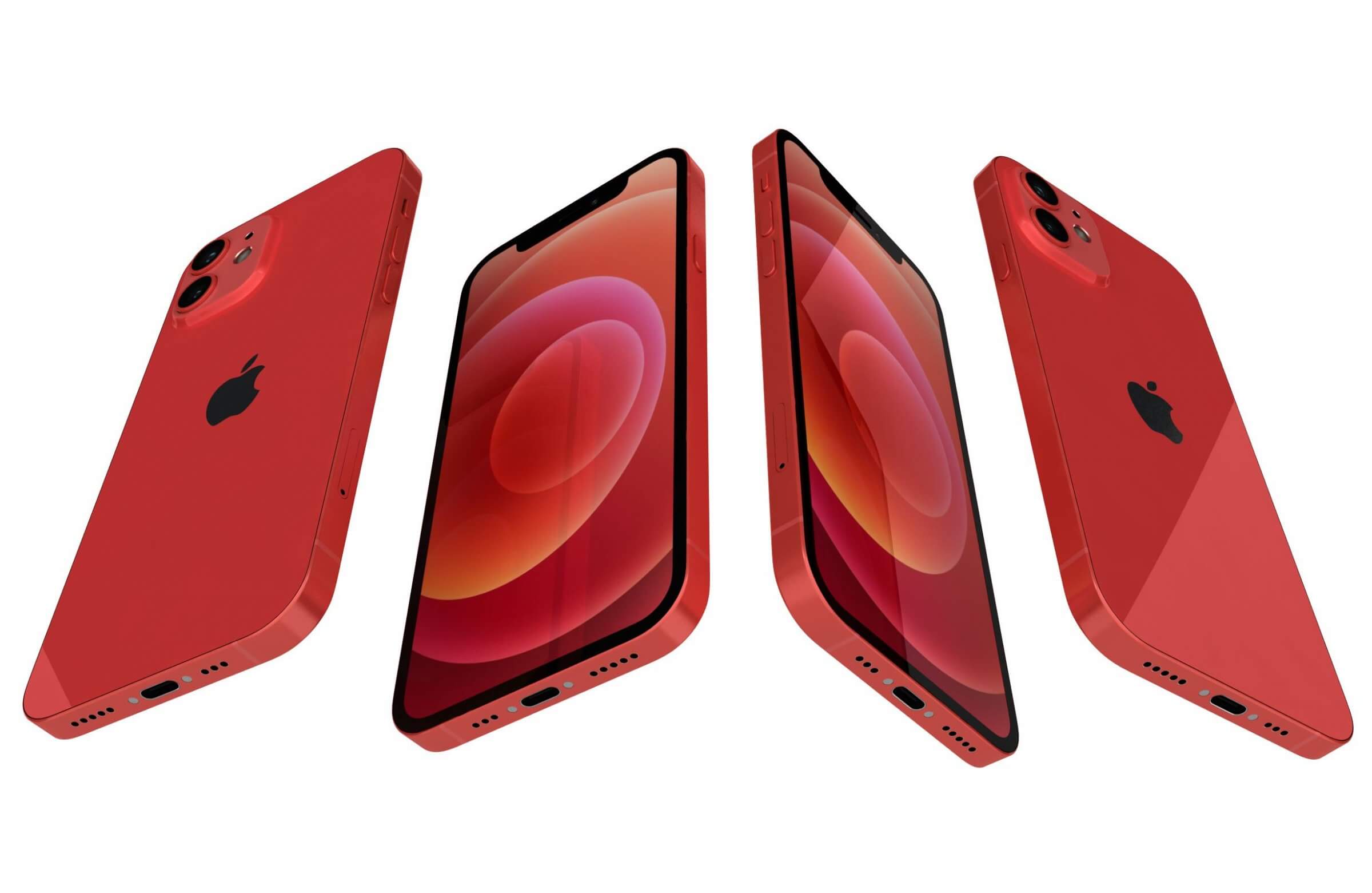 Apple iPhone 12 Red - 3D Model by Rever_Art