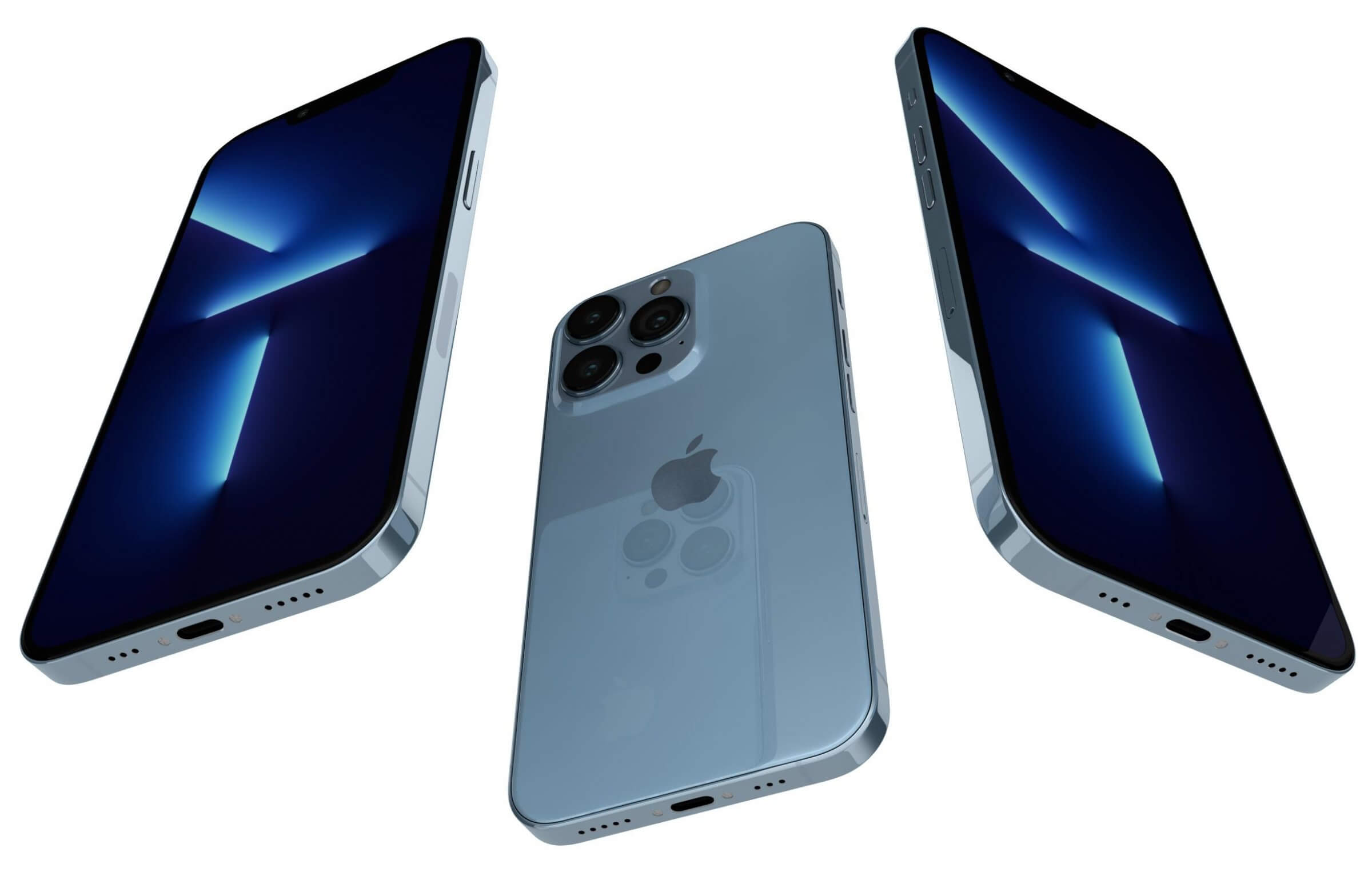 Apple iPhone 13 Pro Max Pacific Blue - 3D Model by Rever_Art