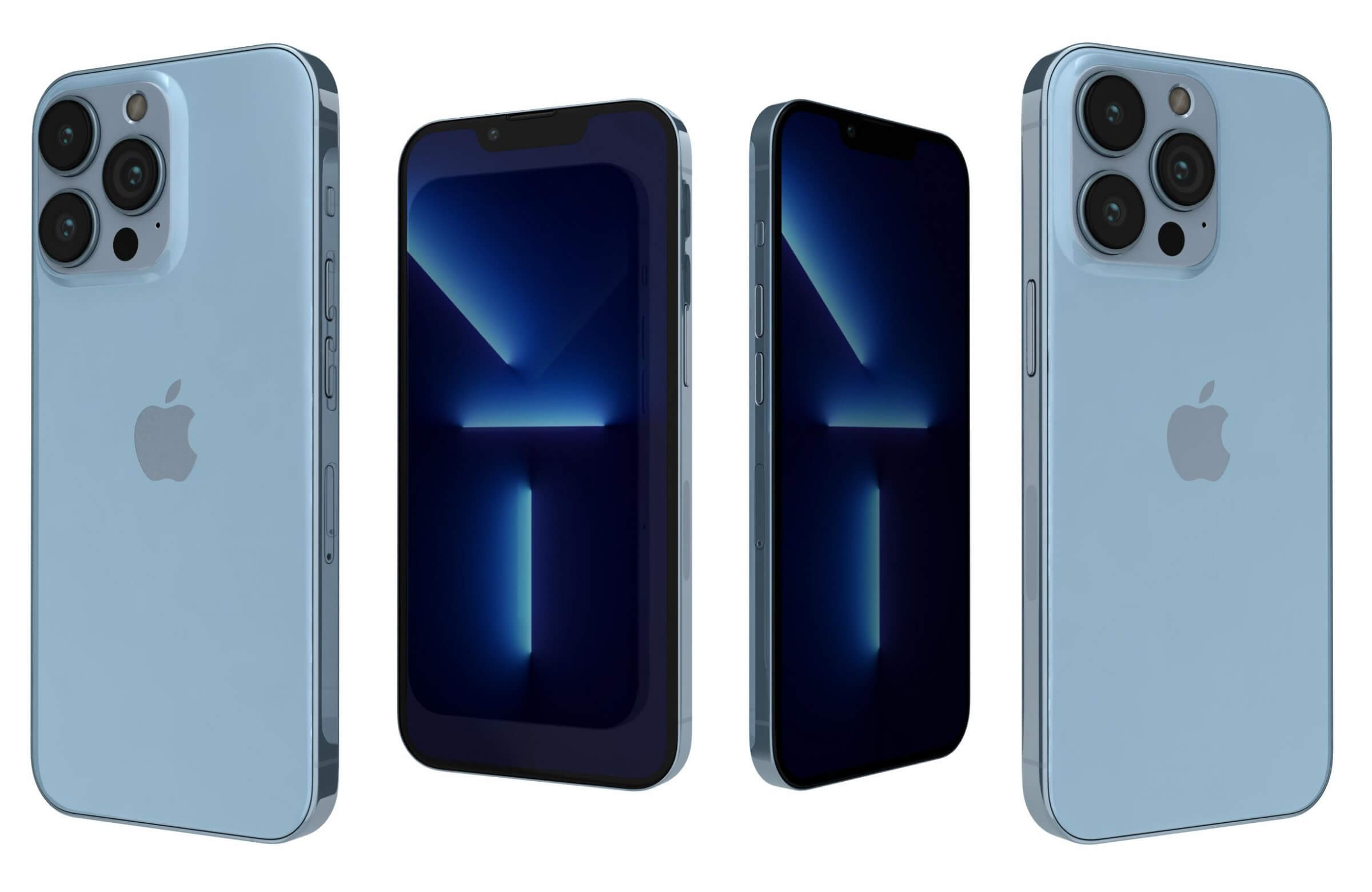 Apple iPhone 13 Pro Max Pacific Blue - 3D Model by Rever_Art