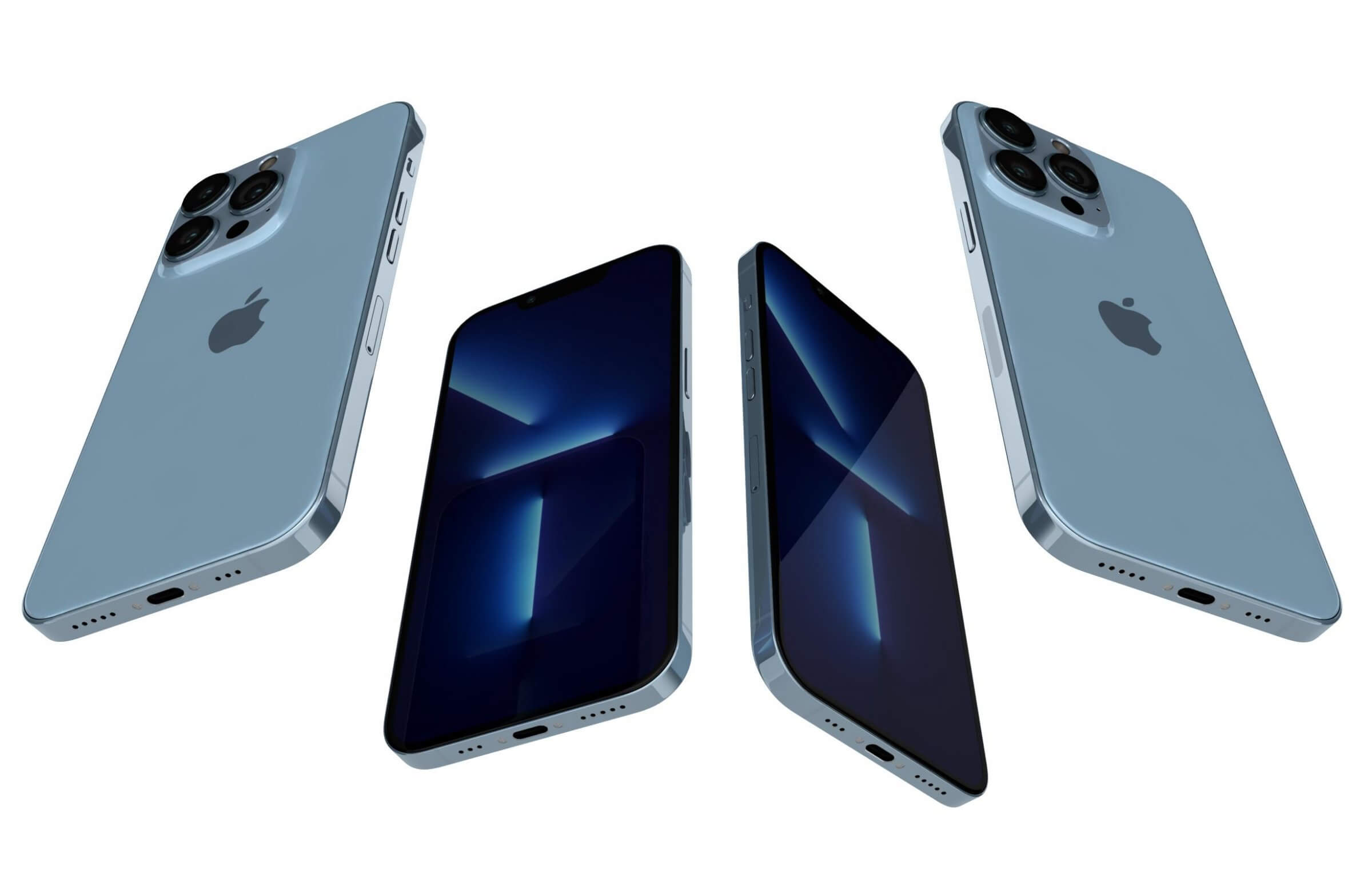Apple iPhone 13 Pro Max Pacific Blue - 3D Model by Rever_Art