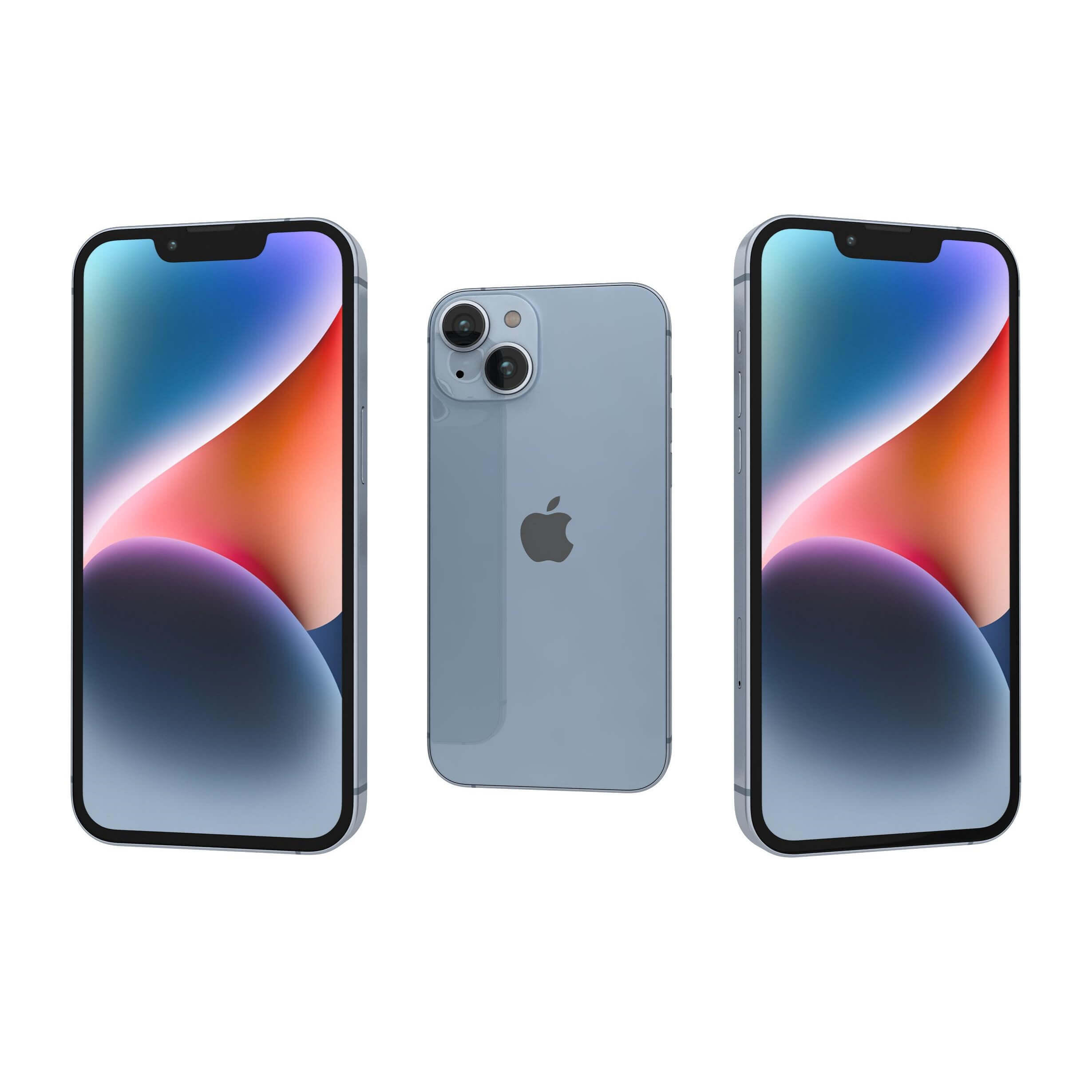 Apple iPhone 14 Plus Blue - 3D Model by Rever_Art