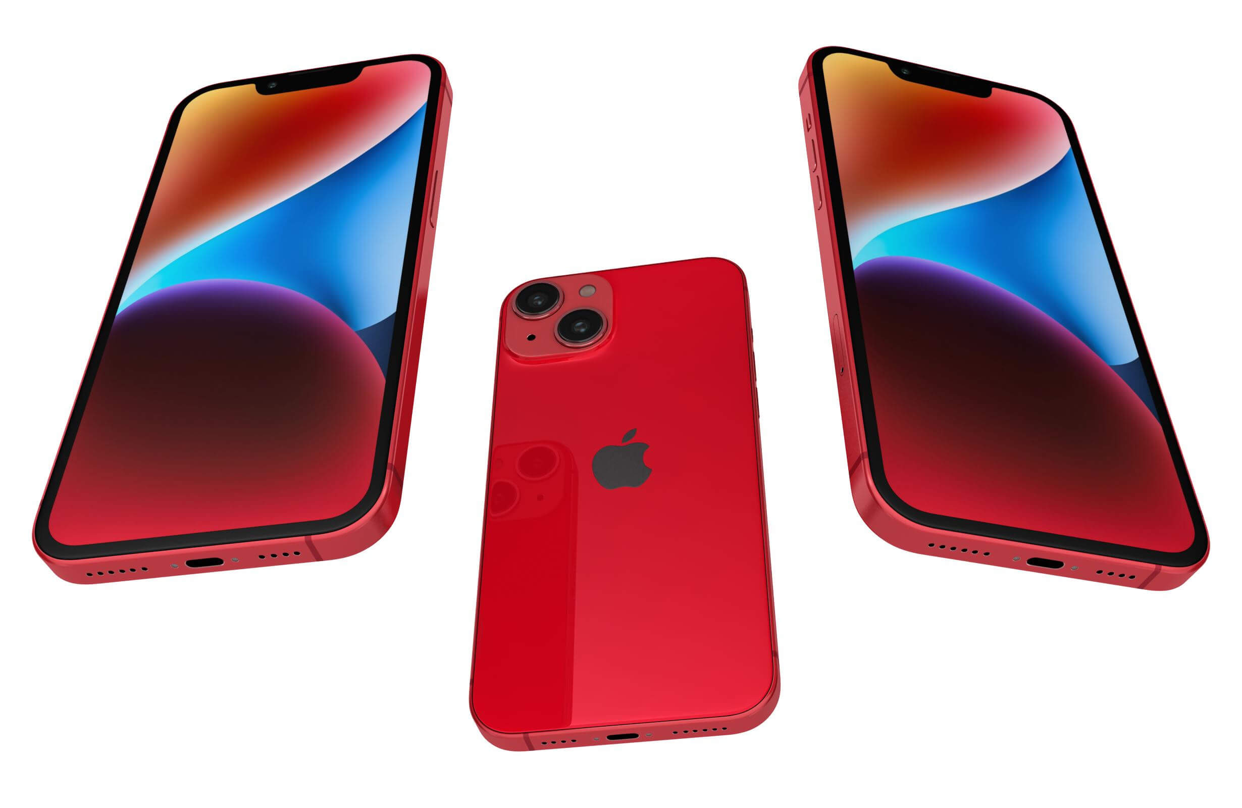 Apple iPhone 14 Plus Red - 3D Model by Rever_Art