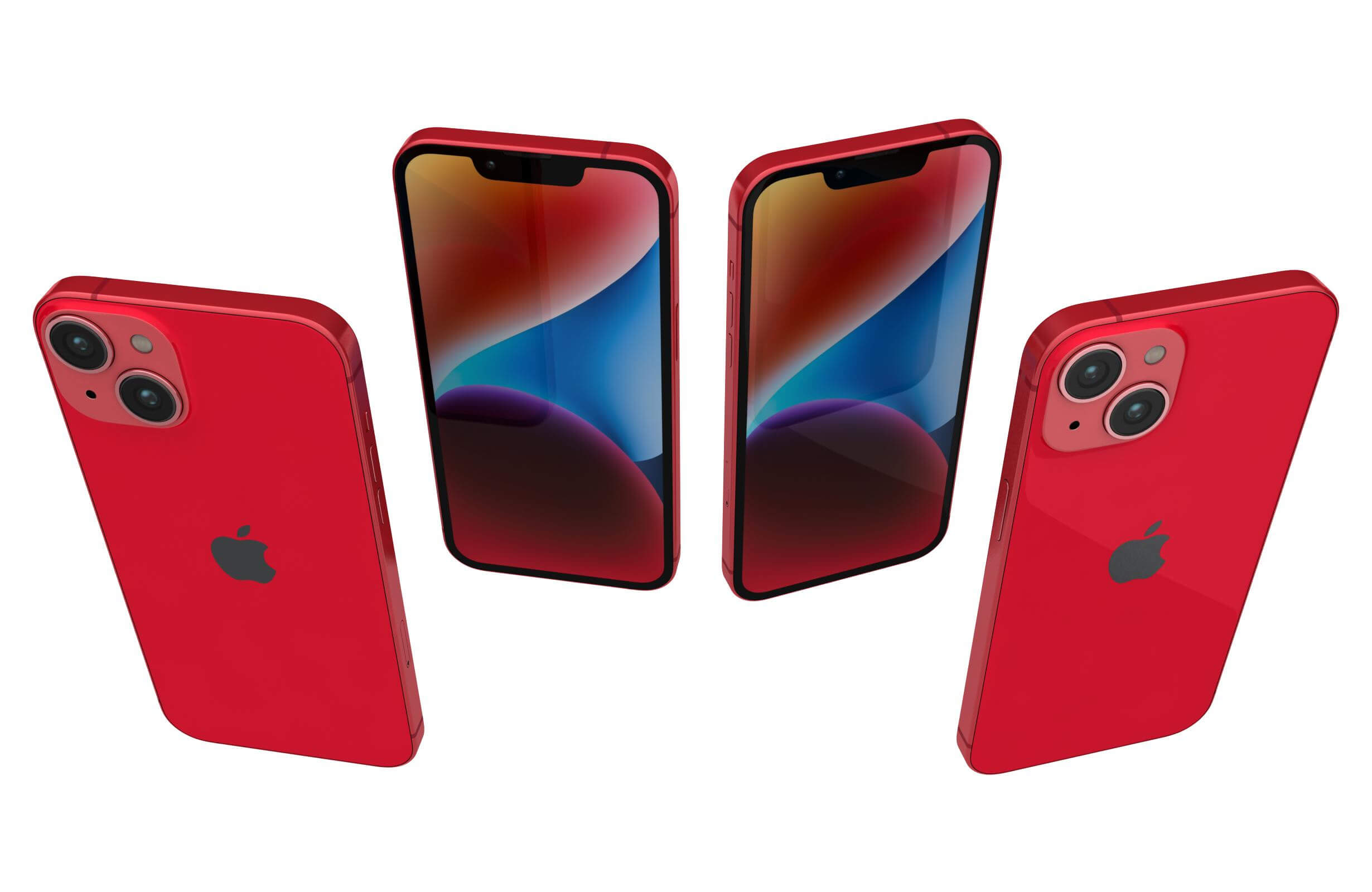 Apple iPhone 14 Plus Red - 3D Model by Rever_Art