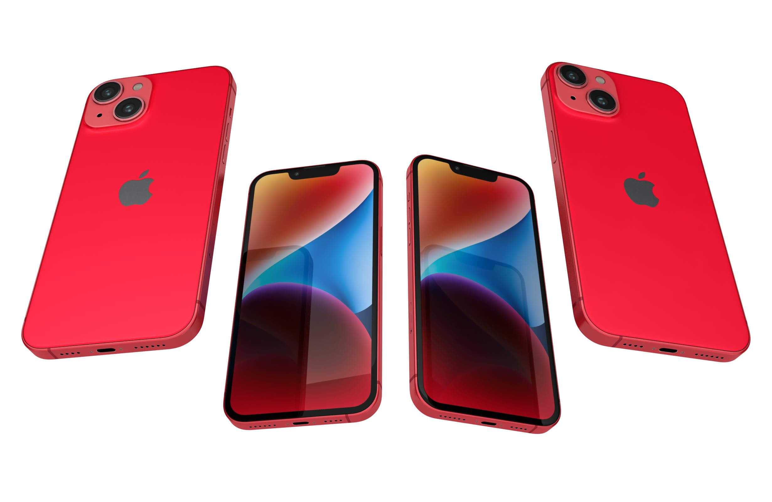 Apple iPhone 14 Plus Red - 3D Model by Rever_Art