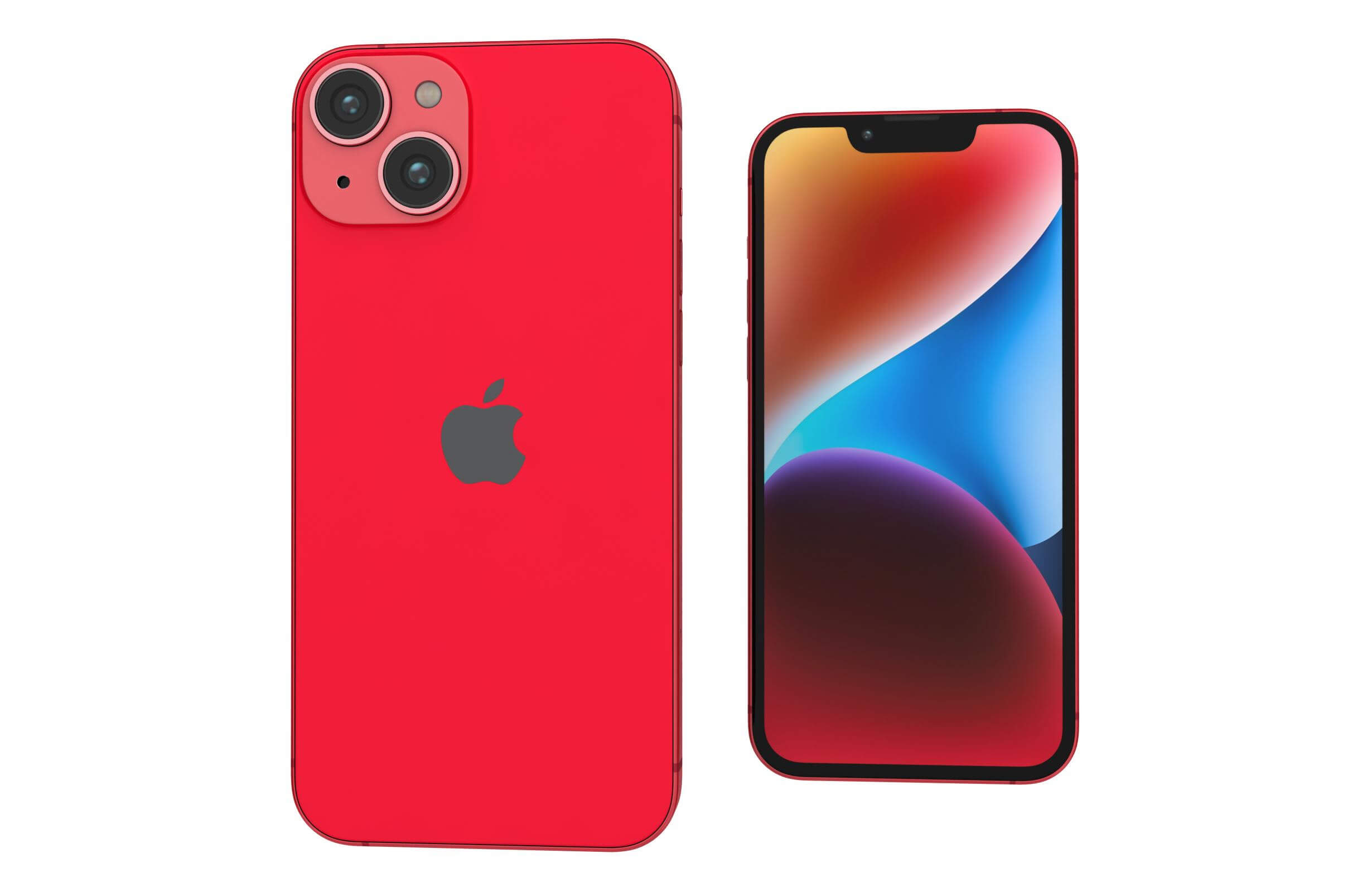 Apple iPhone 14 Plus Red - 3D Model by Rever_Art