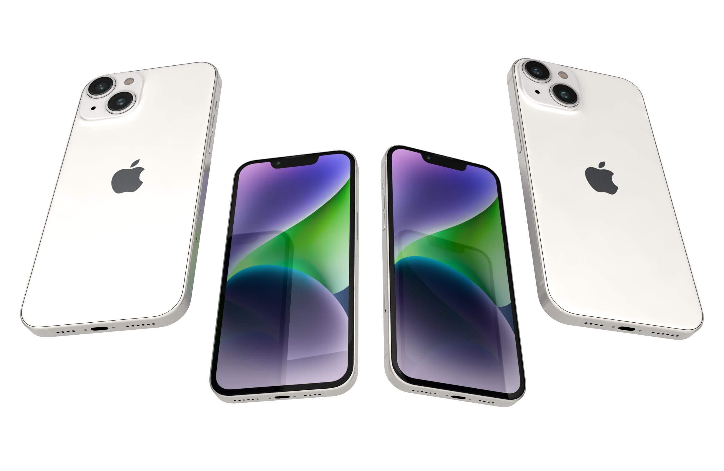 Apple iPhone 14 Plus White - 3D Model by Rever_Art