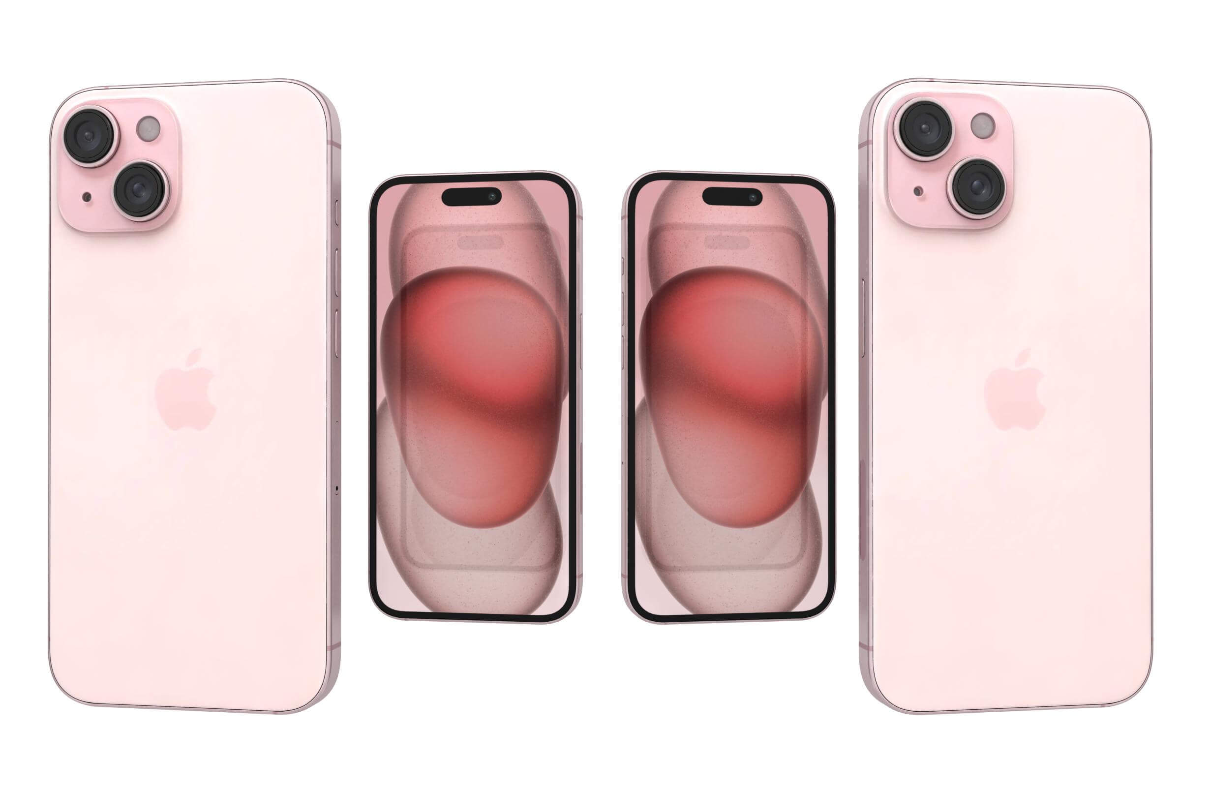 Apple iPhone 15 Pink - 3D Model by Rever_Art