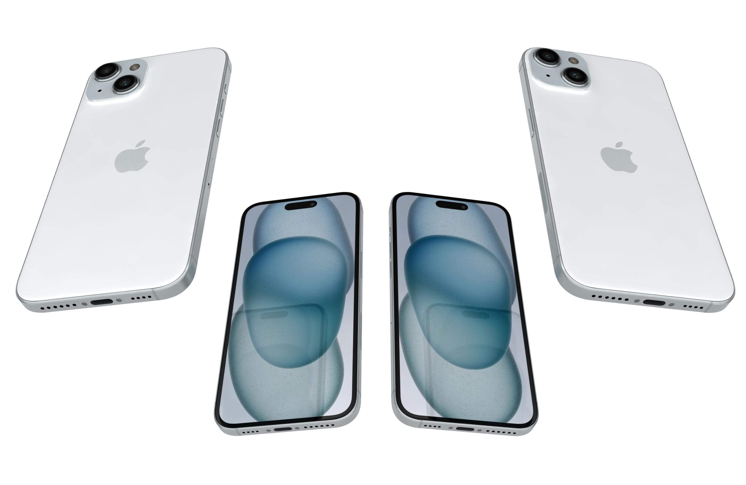 Apple iPhone 15 Plus White - 3D Model by Rever_Art