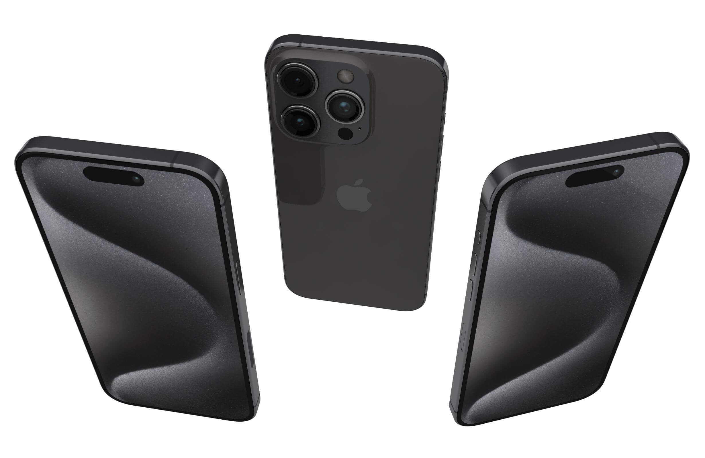 Apple iPhone 15 Pro Black Titanium - 3D Model by Rever_Art