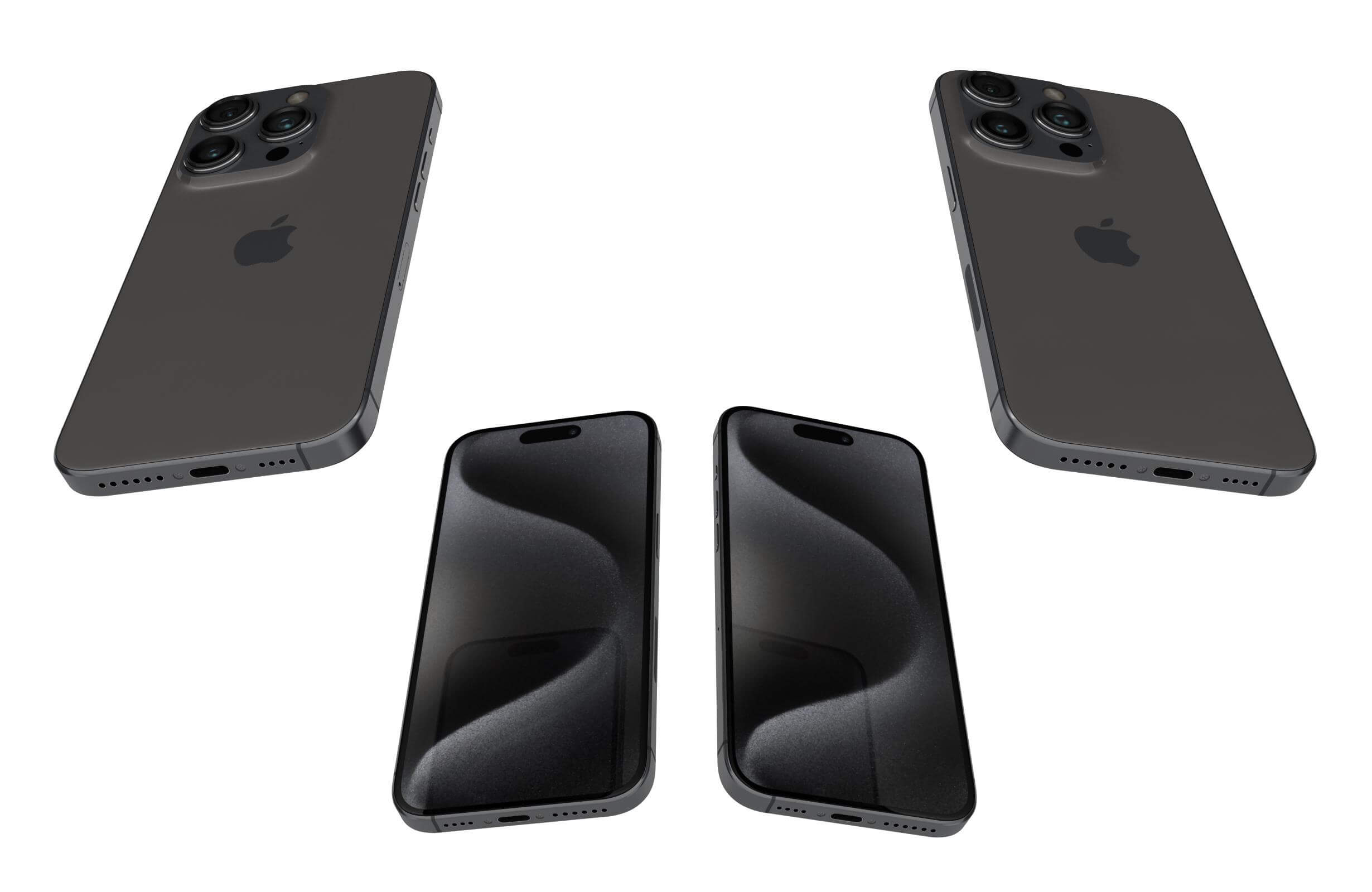 Apple iPhone 15 Pro Black Titanium - 3D Model by Rever_Art