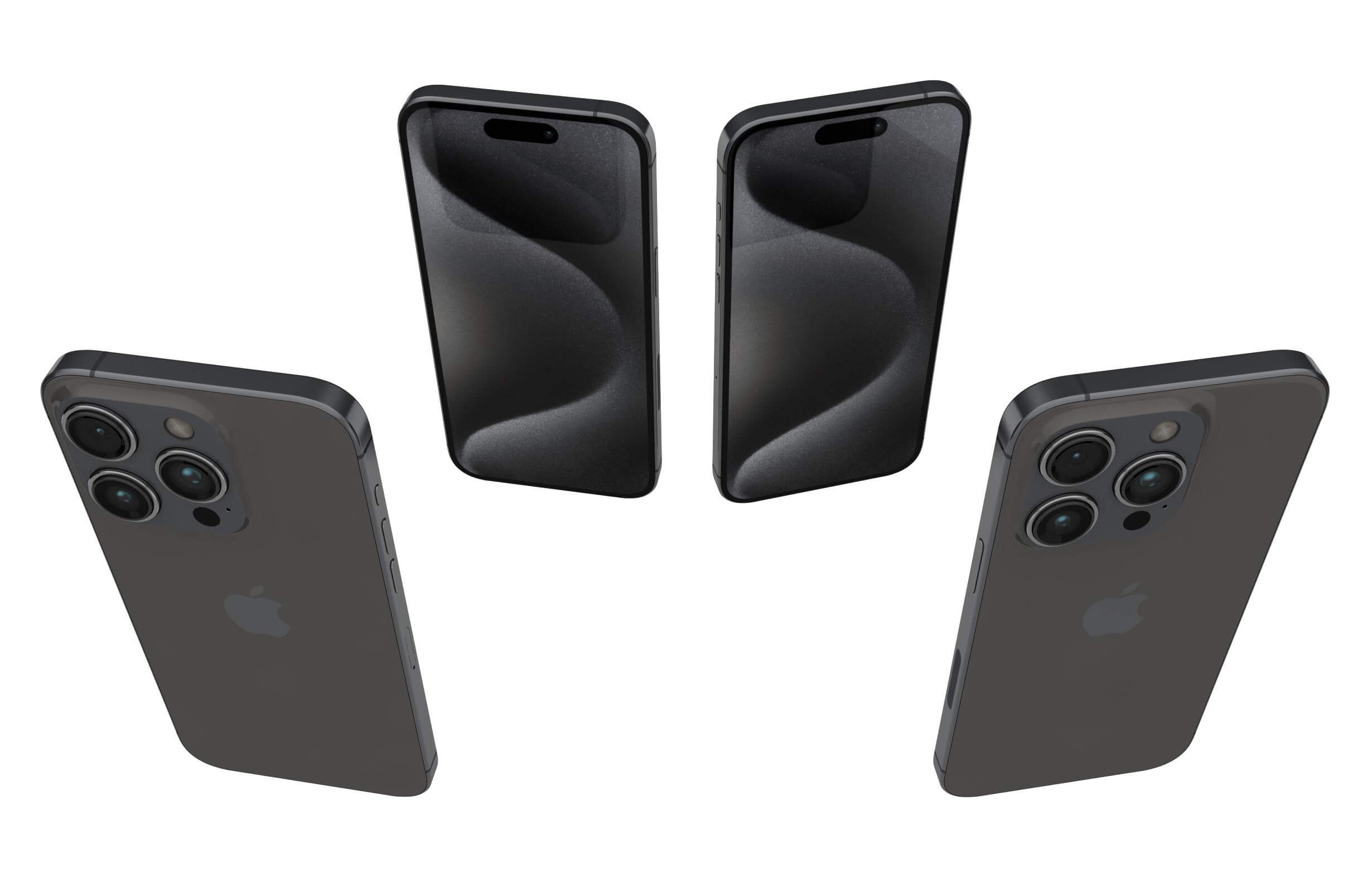 Apple iPhone 15 Pro Black Titanium - 3D Model by Rever_Art