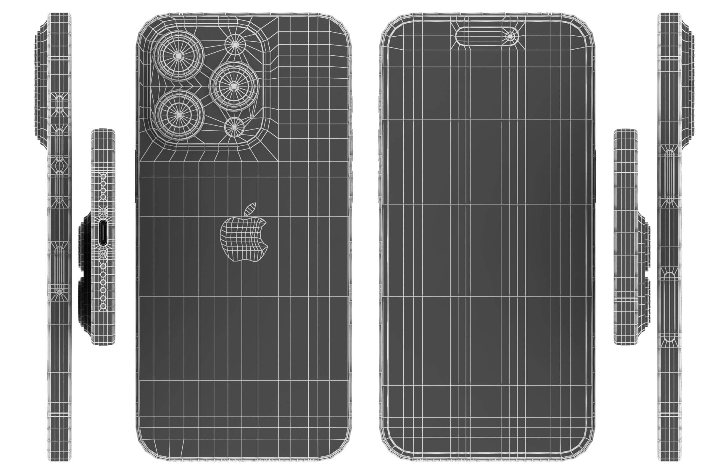 Apple iPhone 15 Pro Black Titanium - 3D Model by Rever_Art