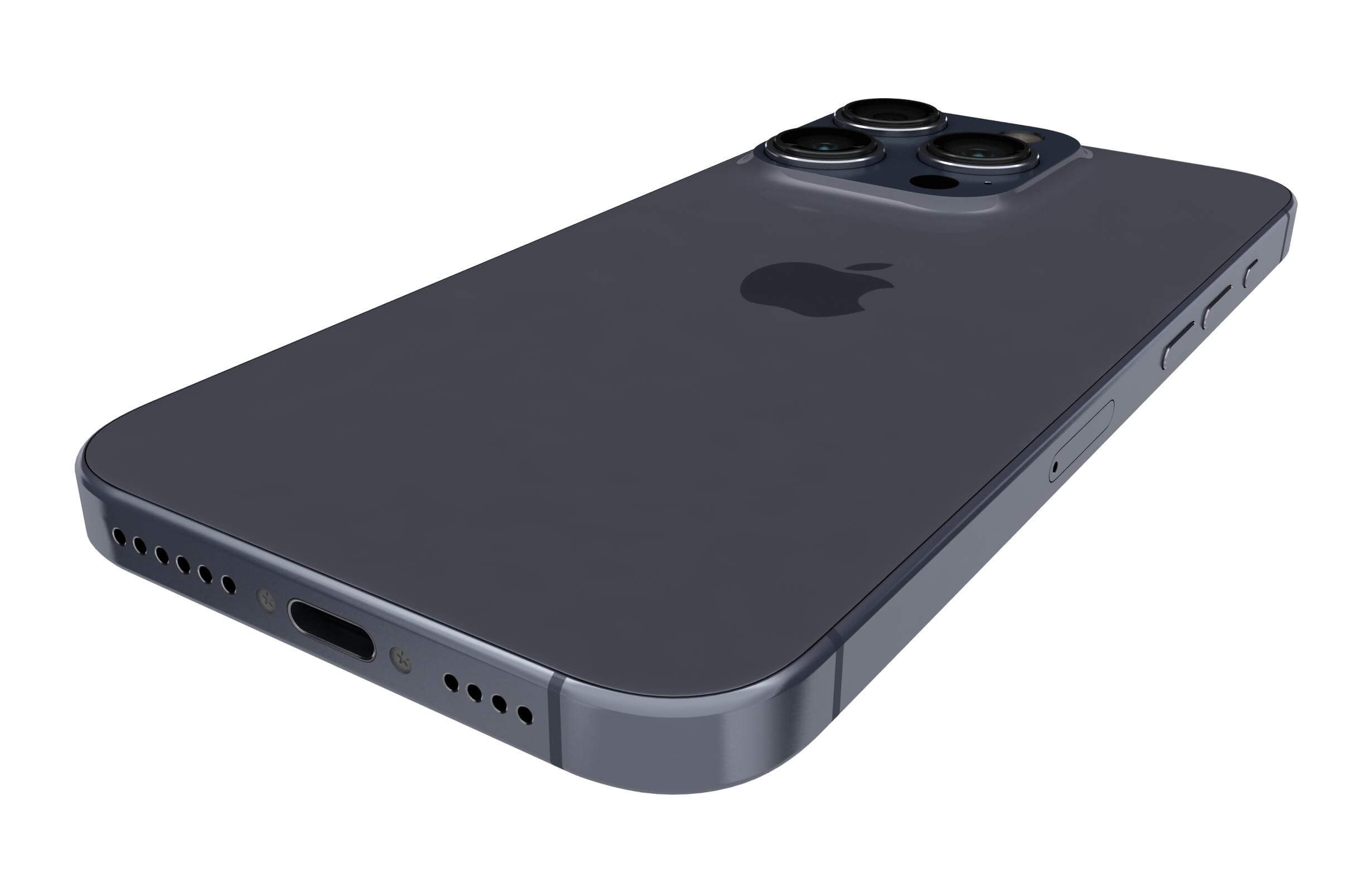 Apple iPhone 15 Pro Blue Titanium - 3D Model by Rever_Art