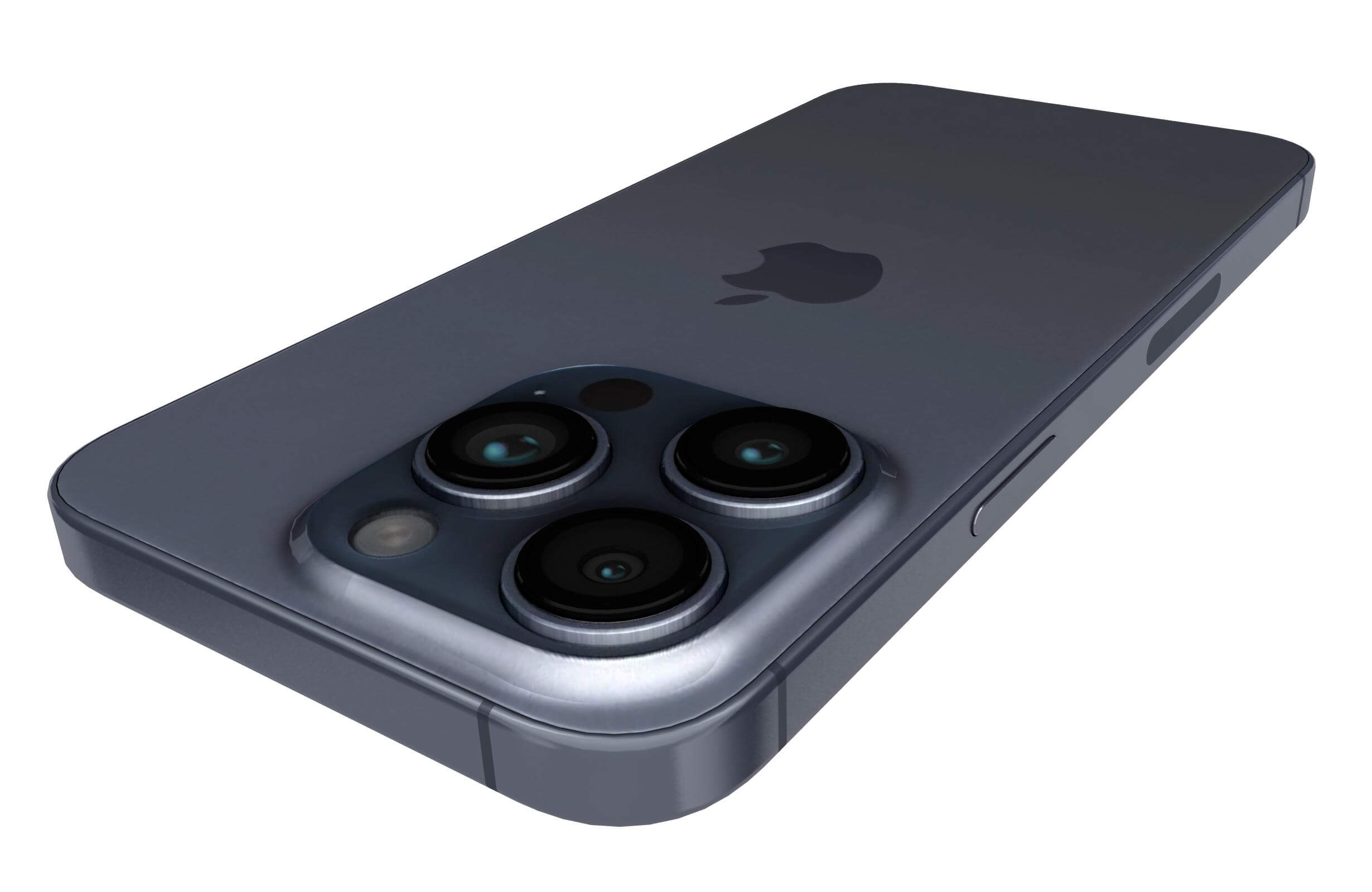 Apple iPhone 15 Pro Max Blue Titanium - 3D Model by Rever_Art