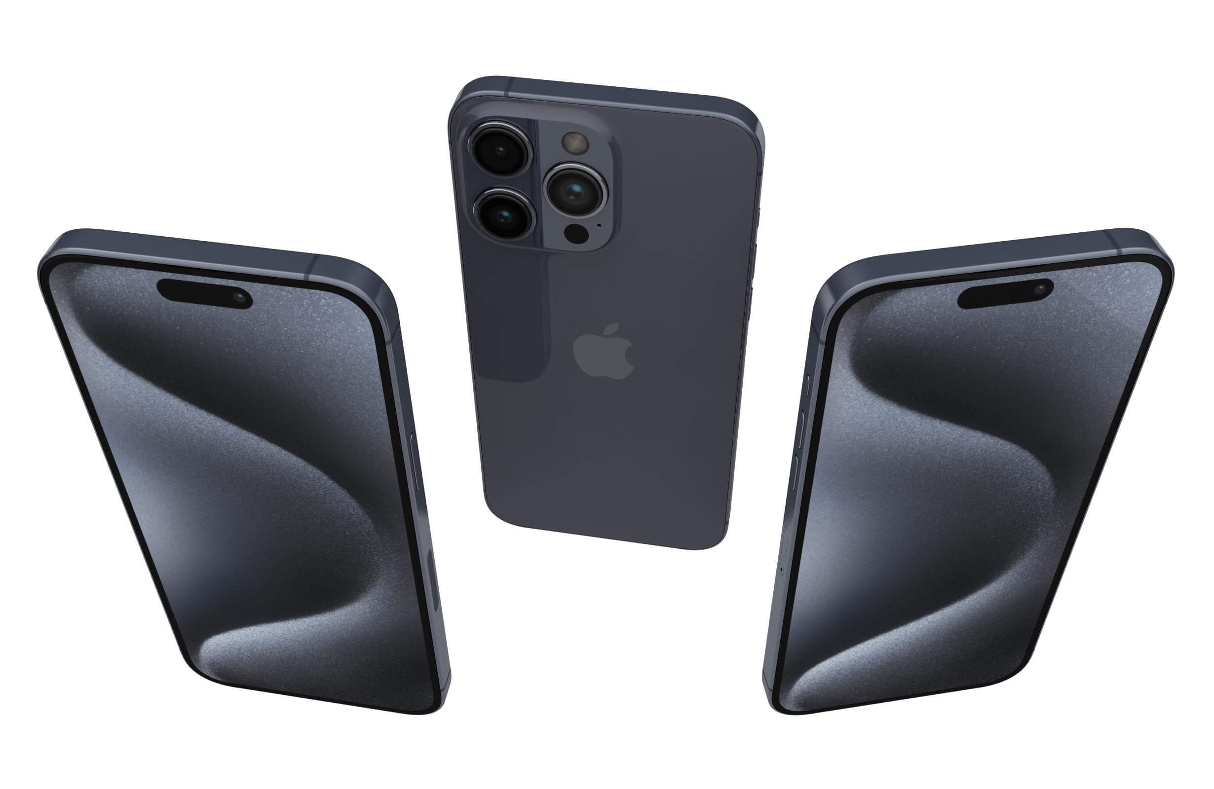 Apple iPhone 15 Pro Max Blue Titanium - 3D Model by Rever_Art