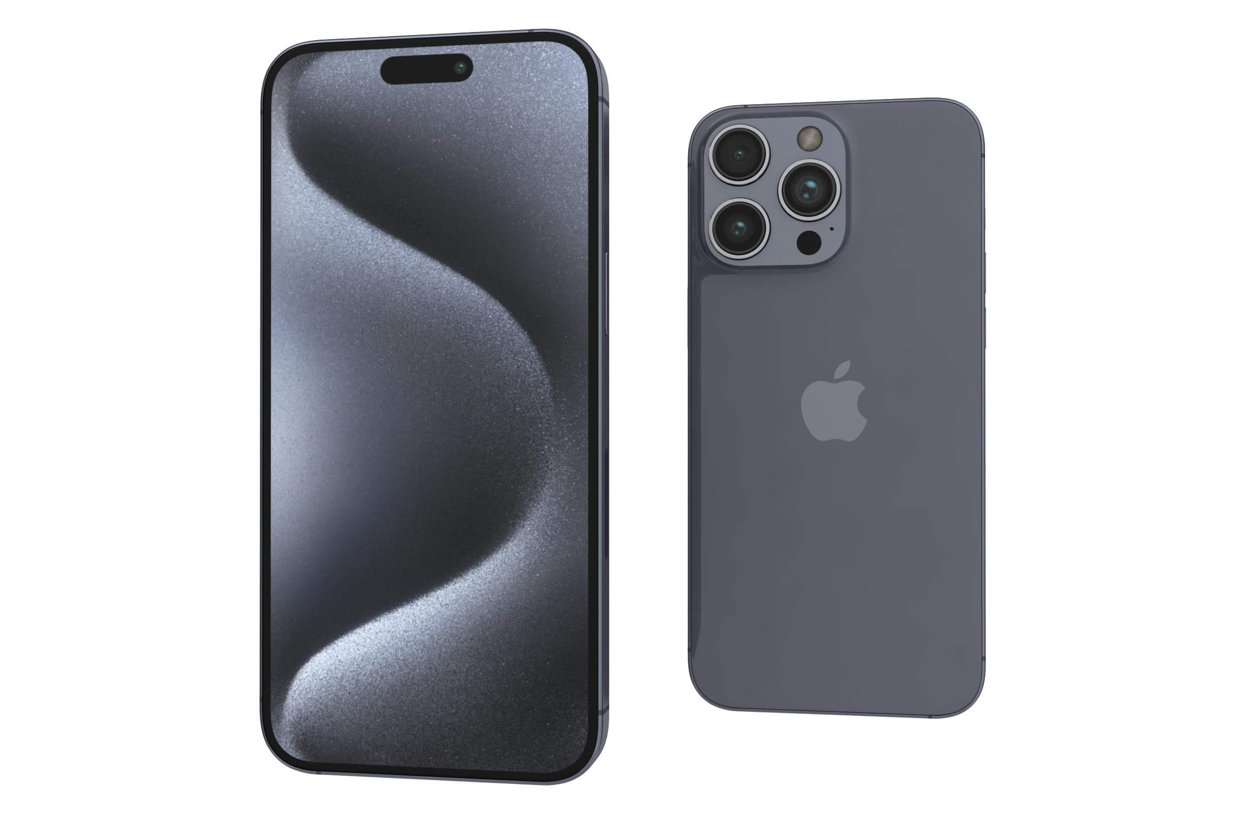 Apple iPhone 15 Pro Max Blue Titanium - 3D Model by Rever_Art