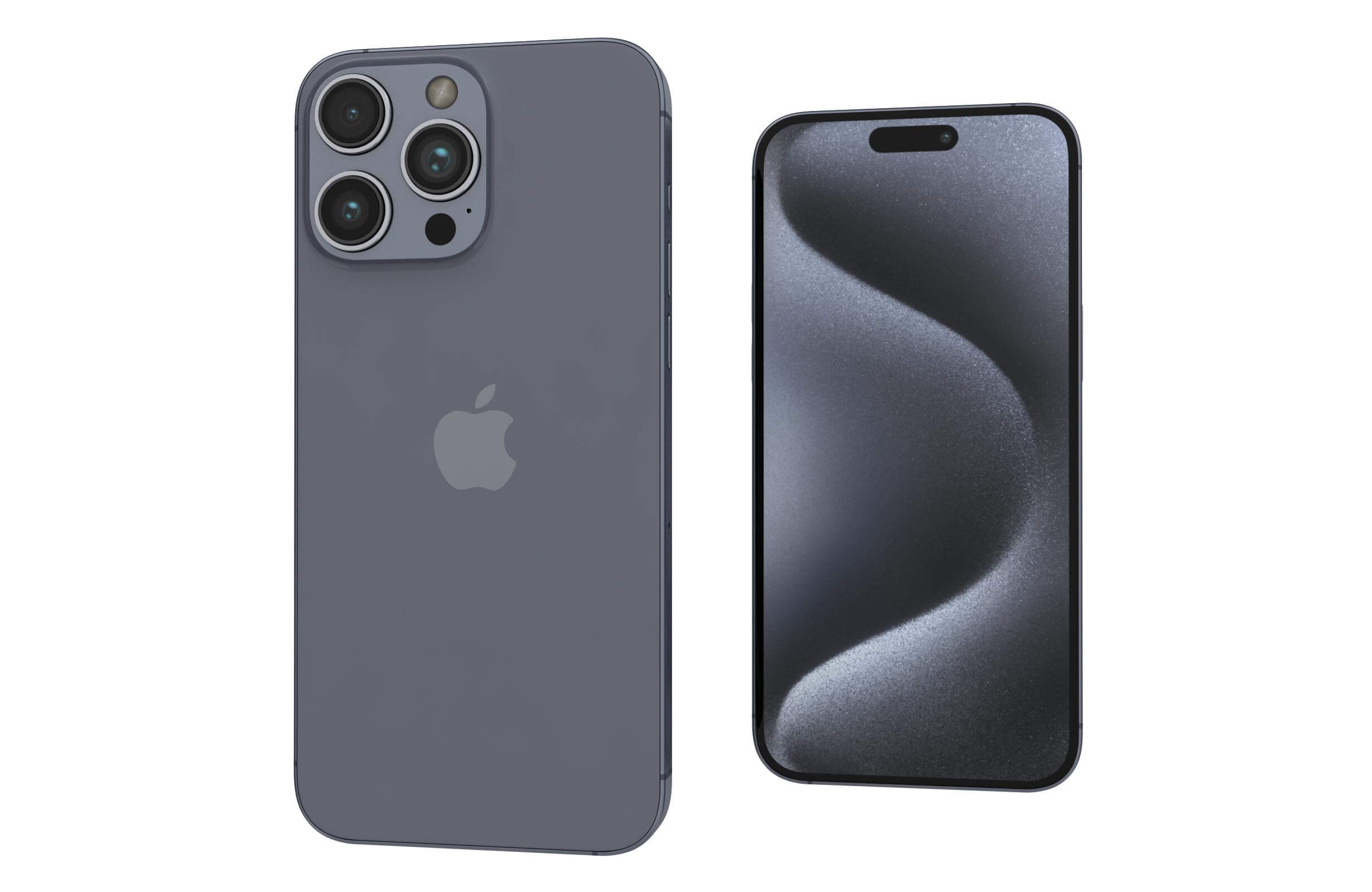 Apple iPhone 15 Pro Max Blue Titanium - 3D Model by Rever_Art