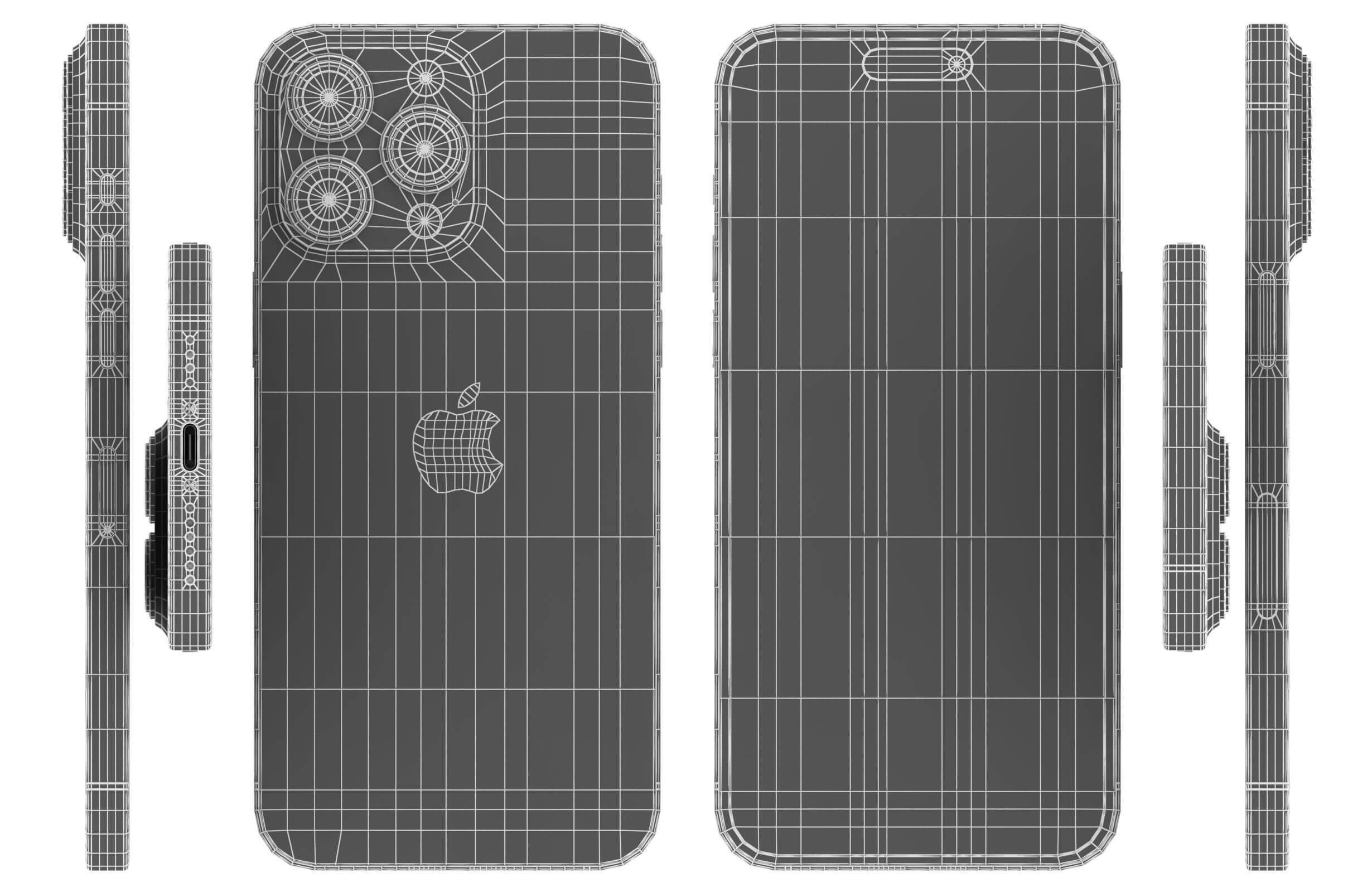 Apple iPhone 15 Pro Max Natural Titanium - 3D Model by Rever_Art