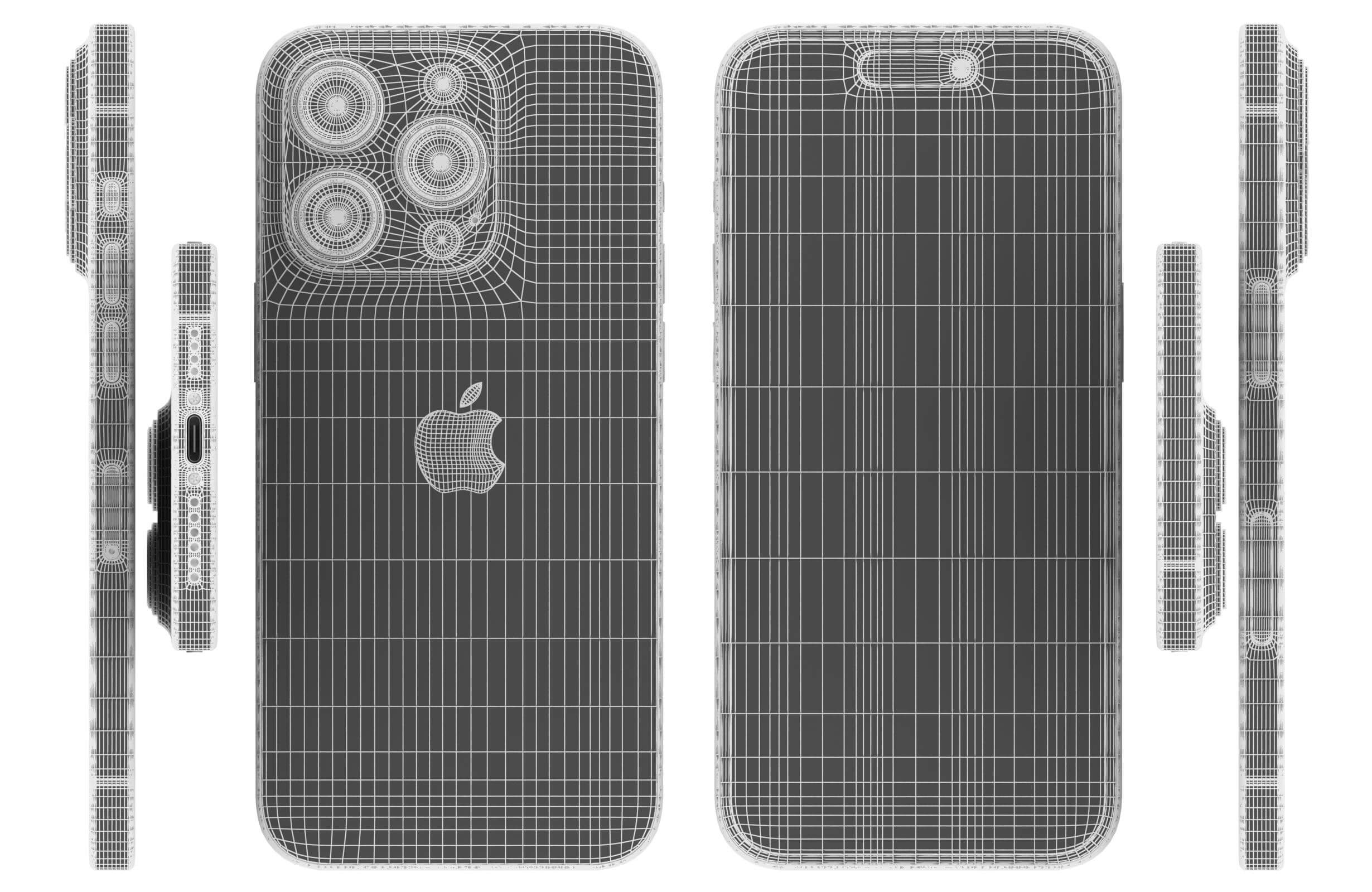 Apple iPhone 15 Pro White Titanium - 3D Model by Rever_Art Apple iPhone 15 Pro White Titanium - 3D Model by Rever_Art
