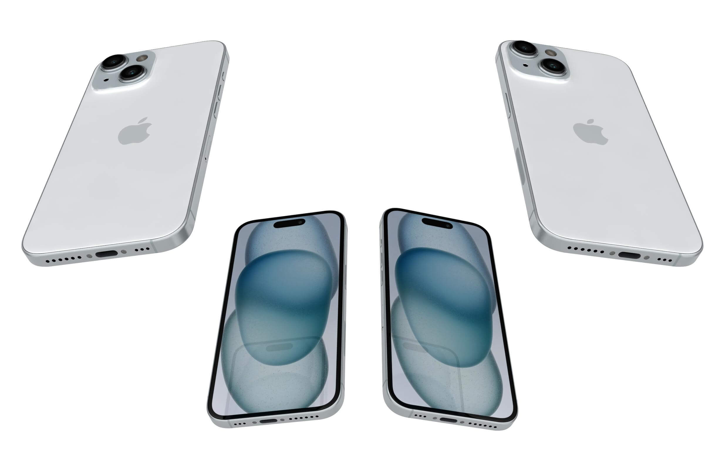Apple iPhone 15 White - 3D Model by Rever_Art