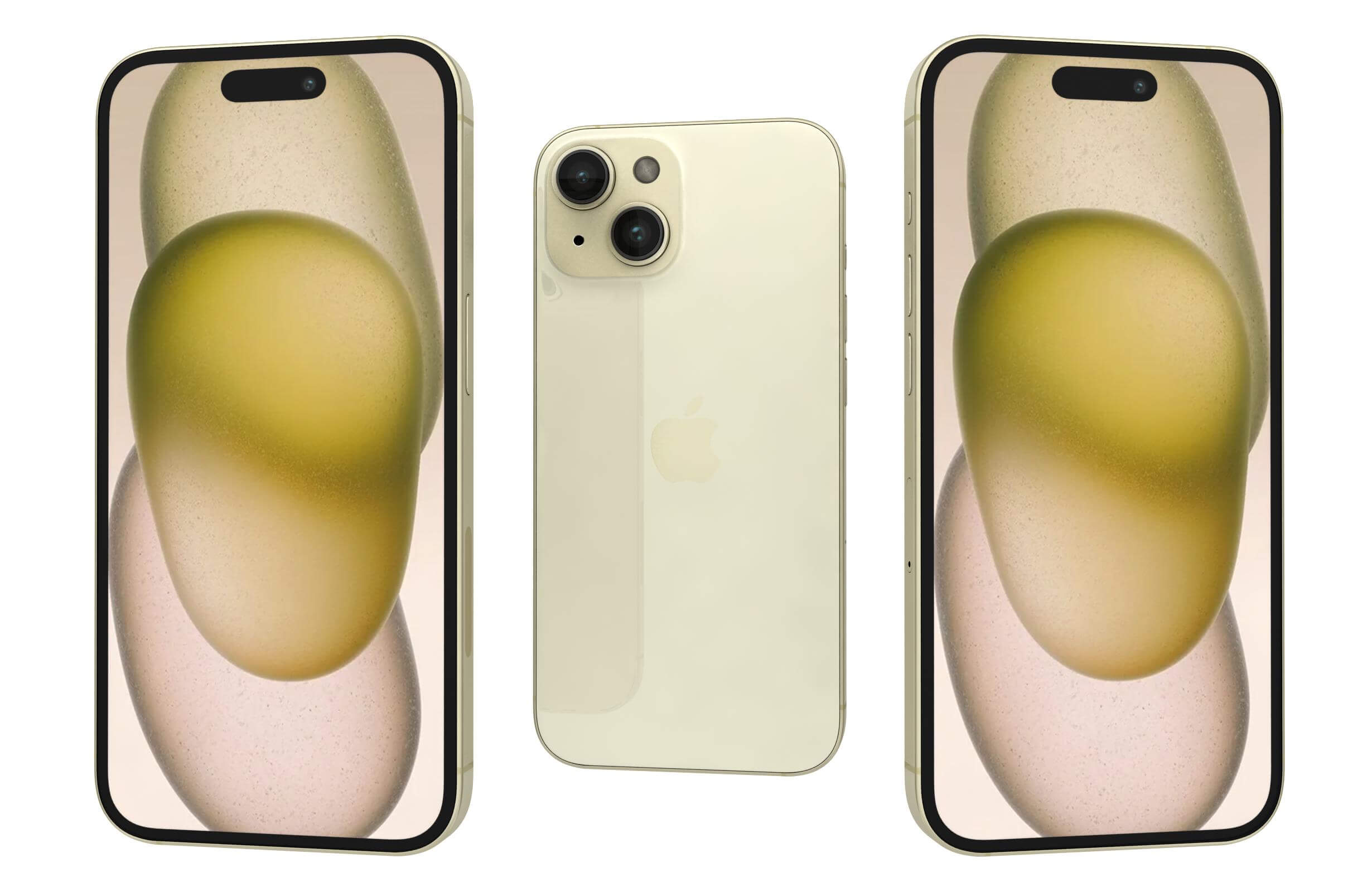 Apple iPhone 15 Yellow - 3D Model by Rever_Art