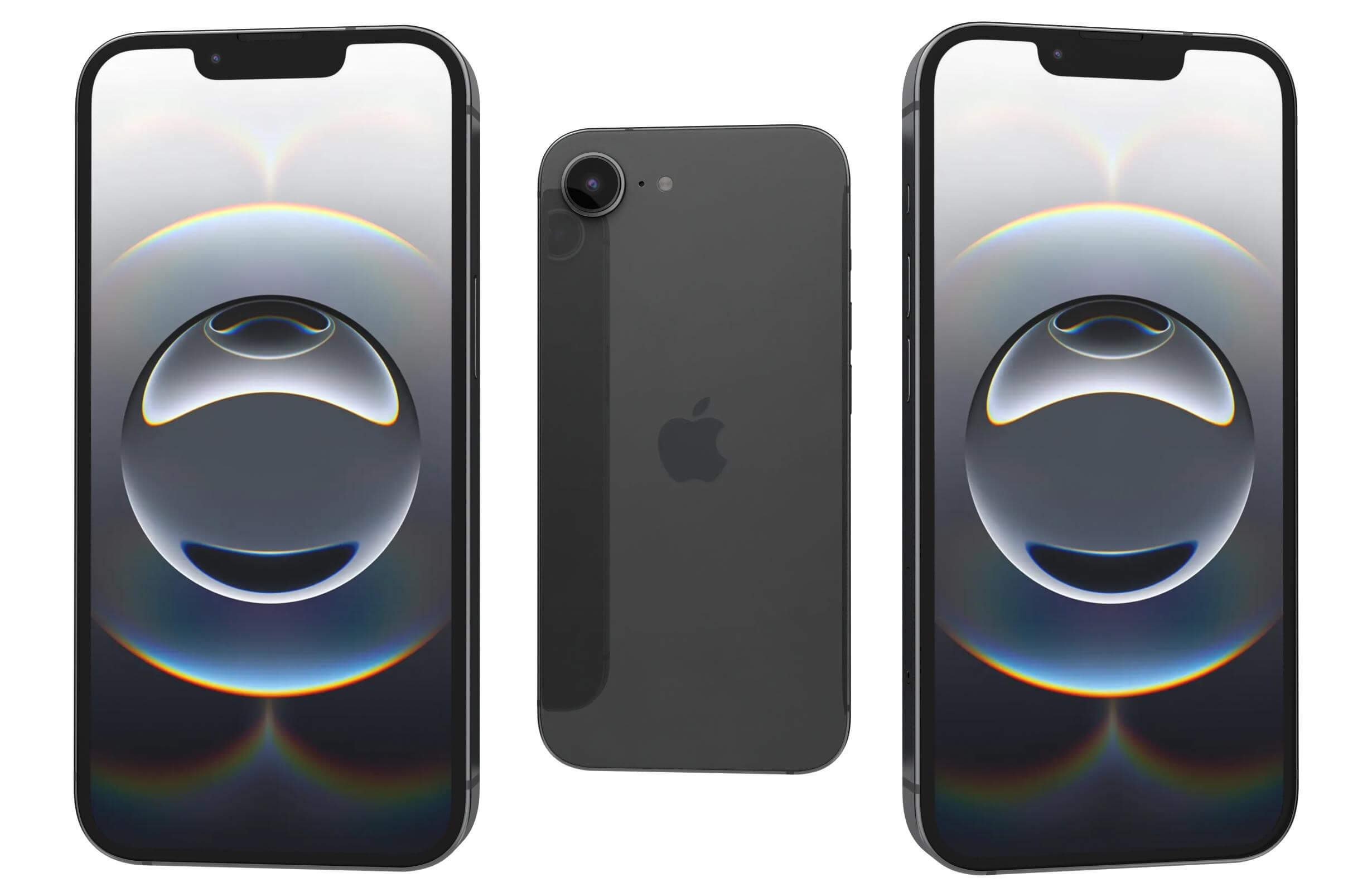 Apple iPhone 16E Black - 3D Model by Rever_Art