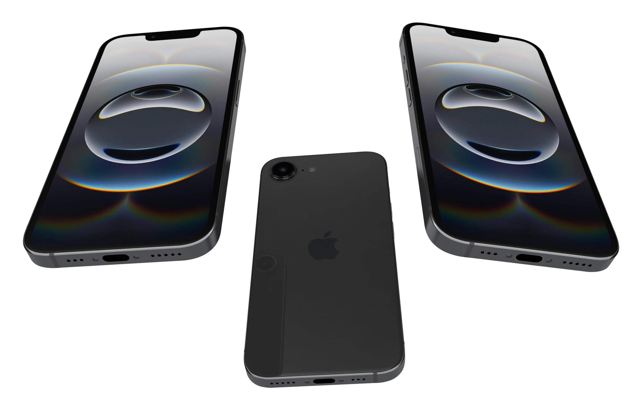Apple iPhone 16E Black - 3D Model by Rever_Art