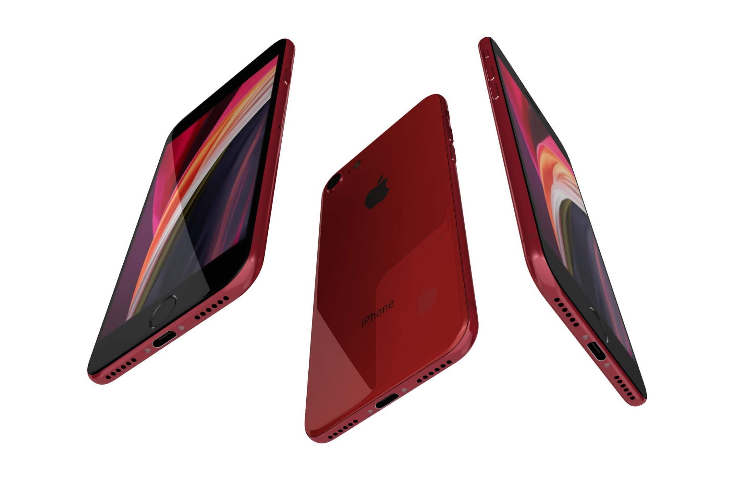 Apple iPhone SE (2020) Red - 3D Model by Rever_Art