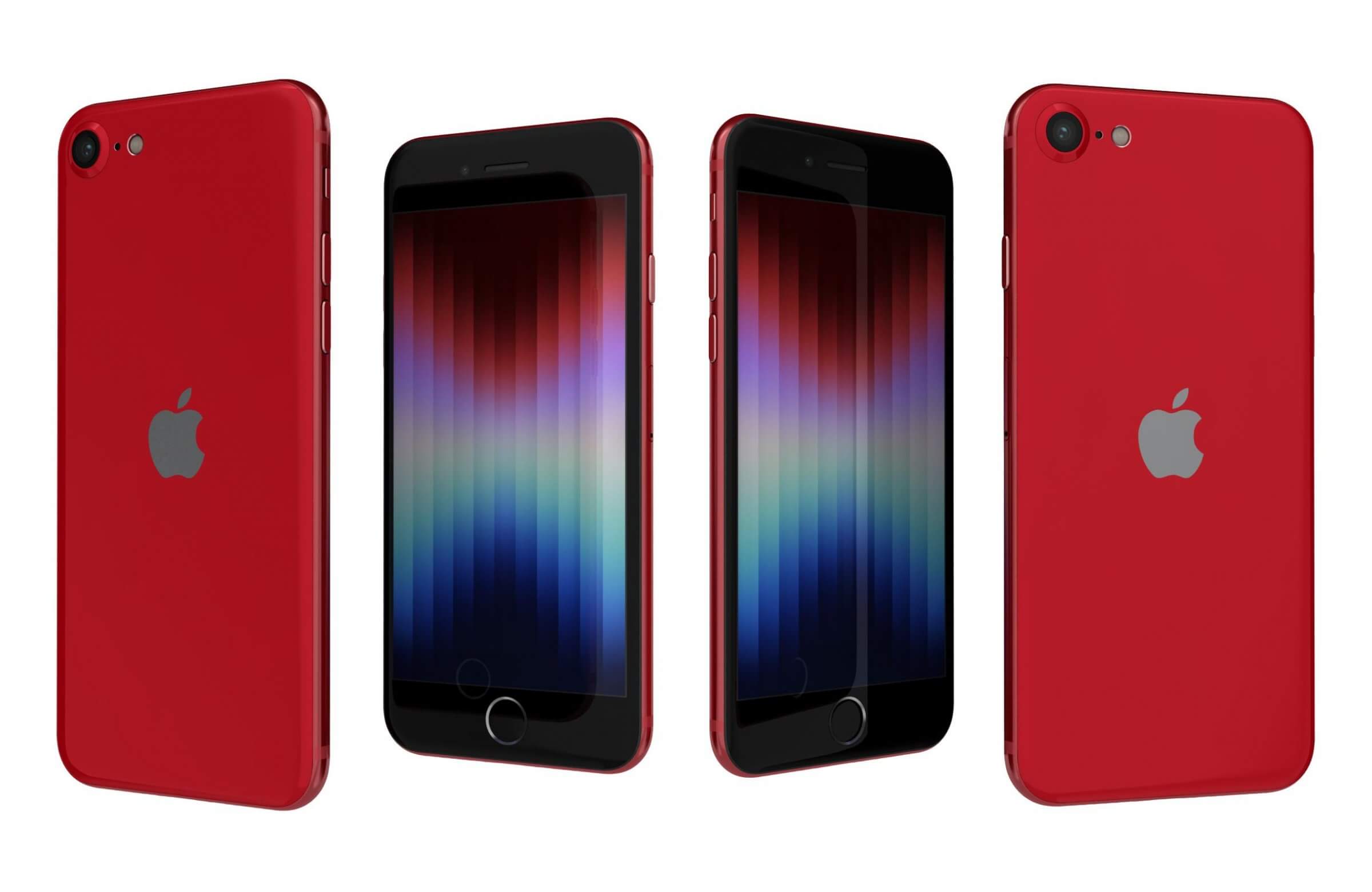Apple iPhone SE 2022 Red - 3D Model by Rever_Art
