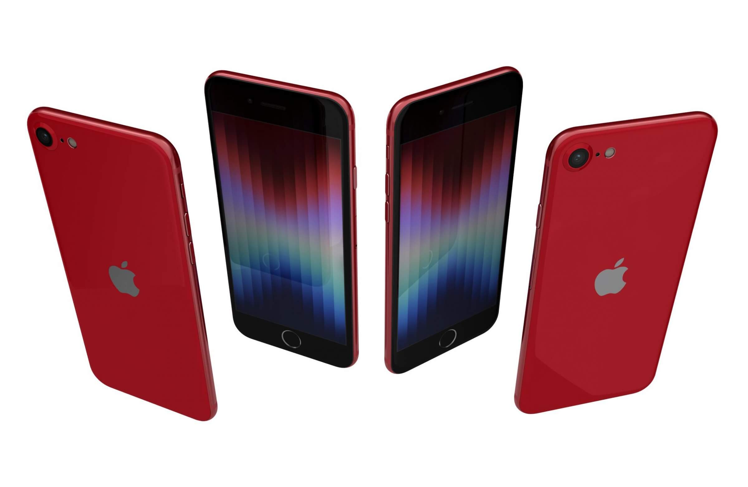 Apple iPhone SE 2022 Red - 3D Model by Rever_Art