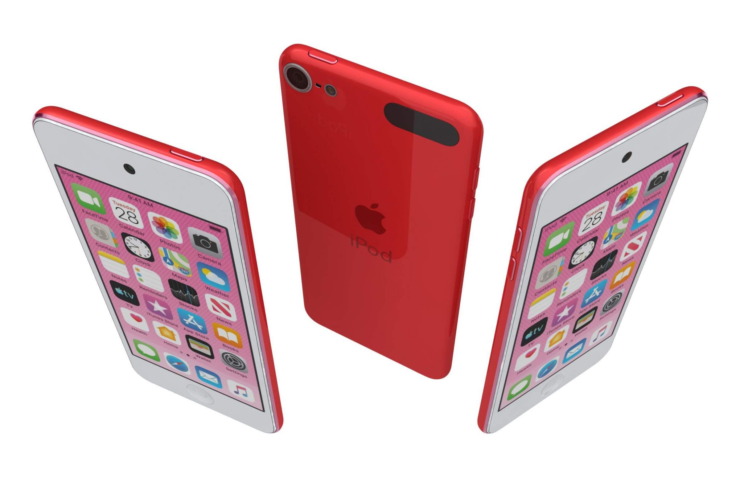 Apple iPod Touch Red - 3D Model by Rever_Art