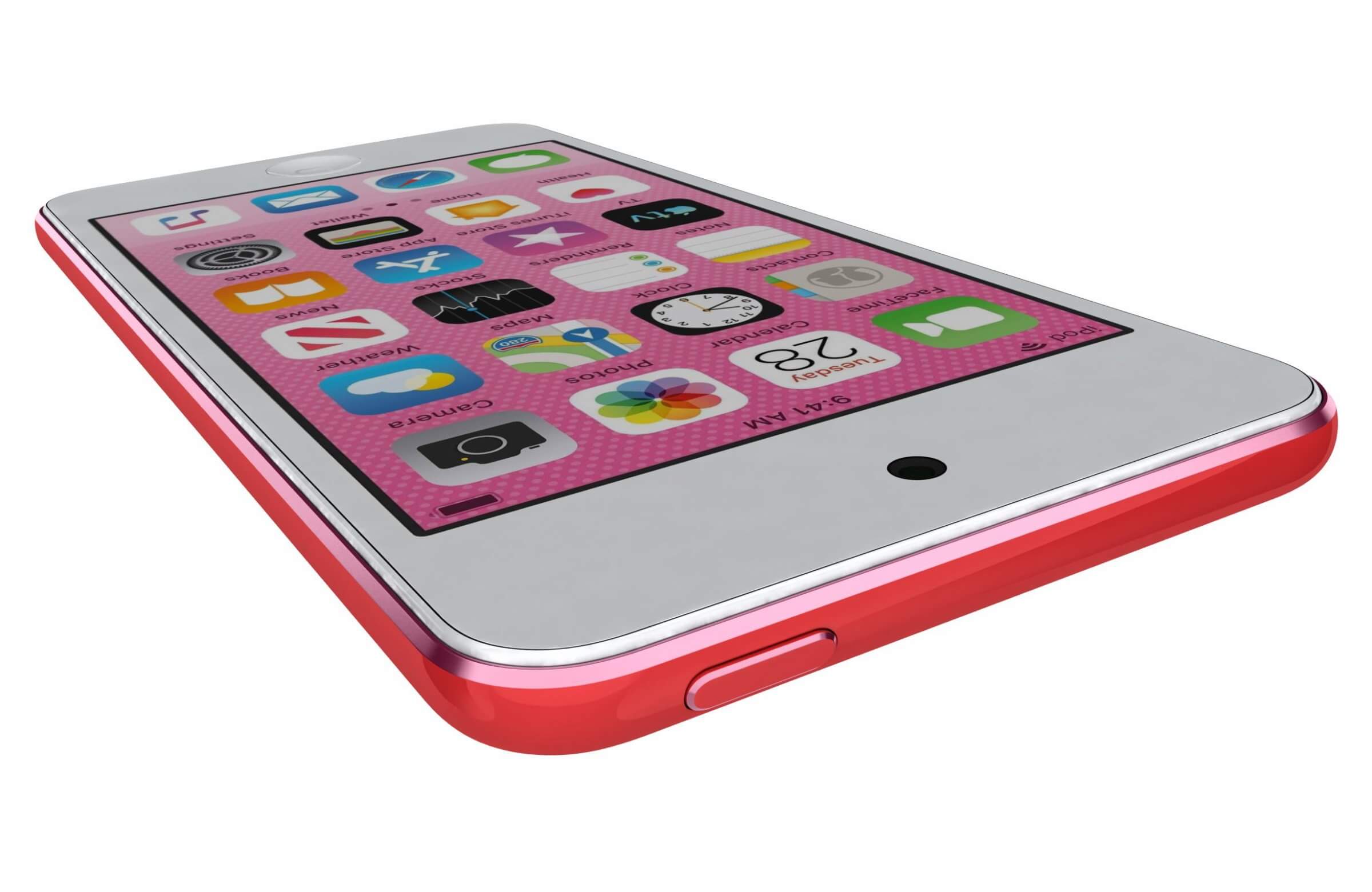 Apple iPod Touch Red - 3D Model by Rever_Art