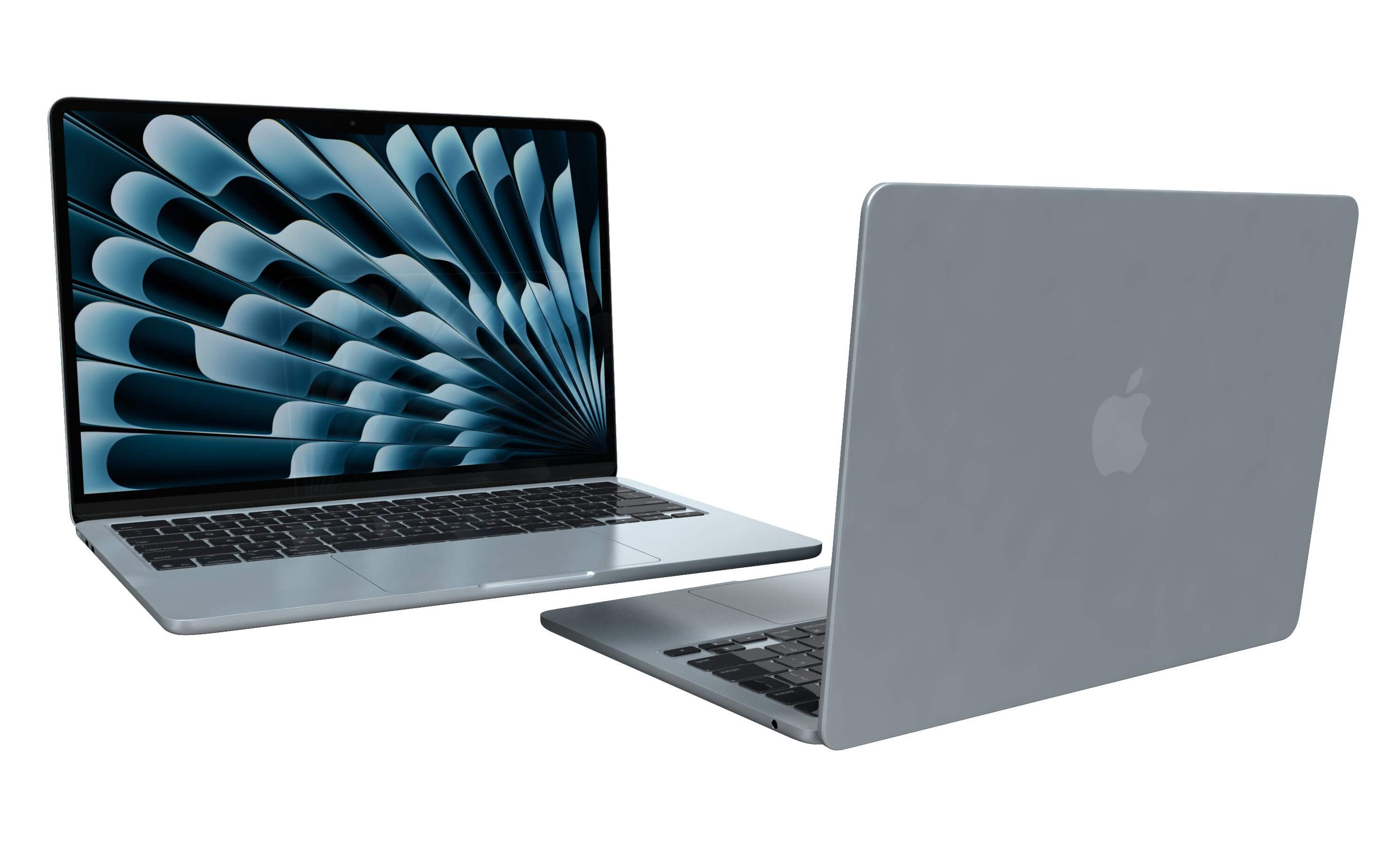 Apple MacBook Air 13 inch With M4 Chip Sky Blue - 3D Model by Rever_Art
