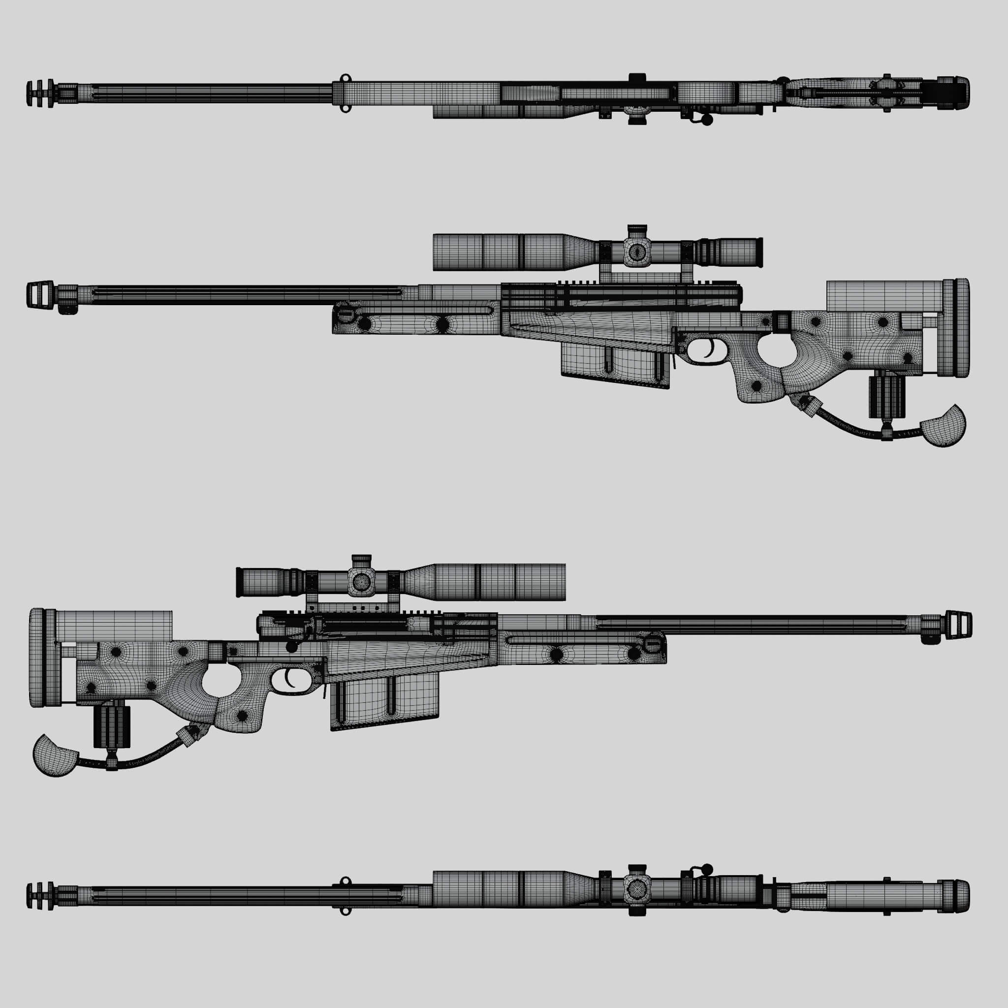 AW50 Navy Blue - 3D Model by Rever_Art