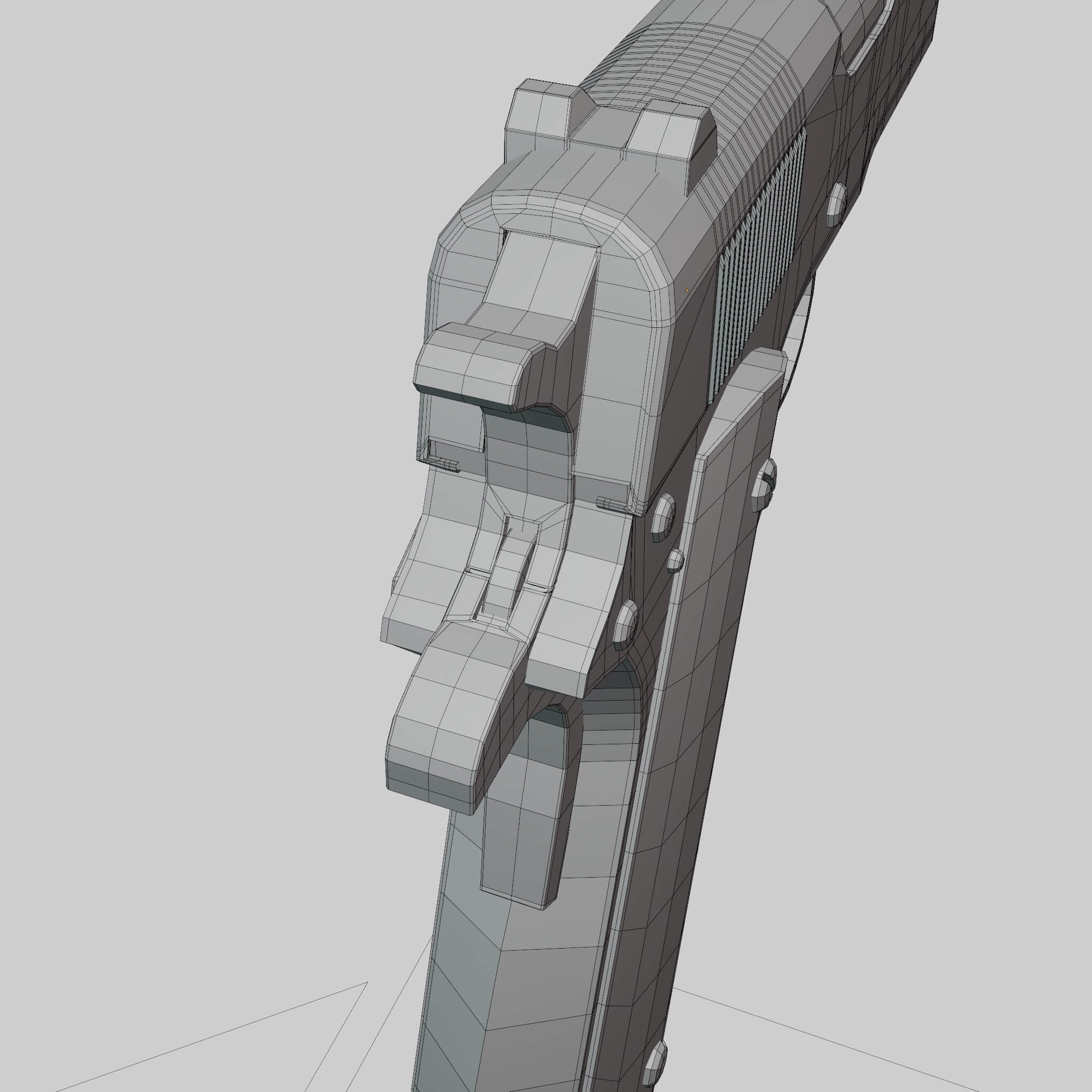 Colt M1911 Pistol Silver - 3D Model by Rever_Art