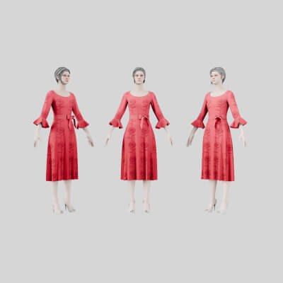 Dress 03 Desire - 3D Model by Rever_Art