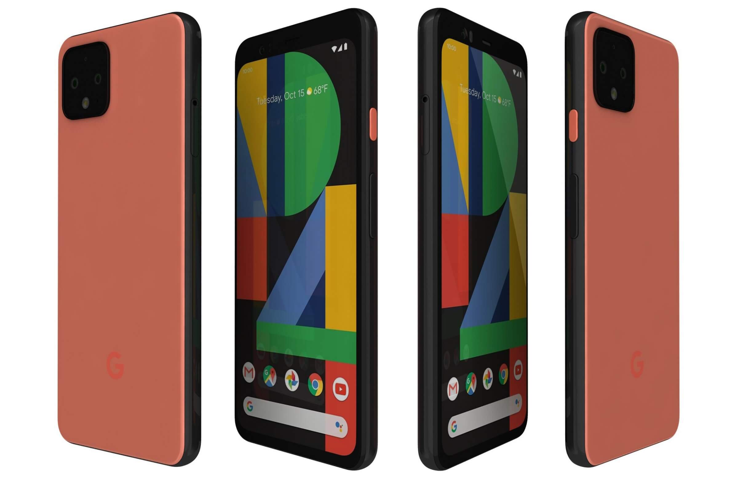 Google Pixel 4 Orange - 3D Model by Rever_Art