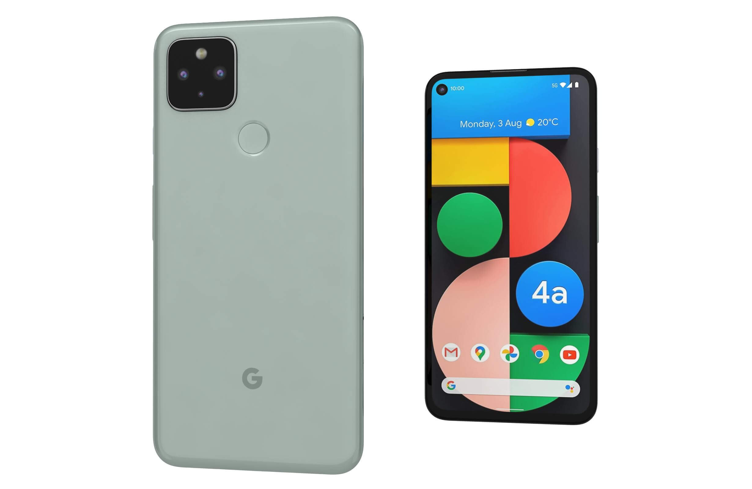 Google Pixel 4A 5G Green - 3D Model by Rever_Art